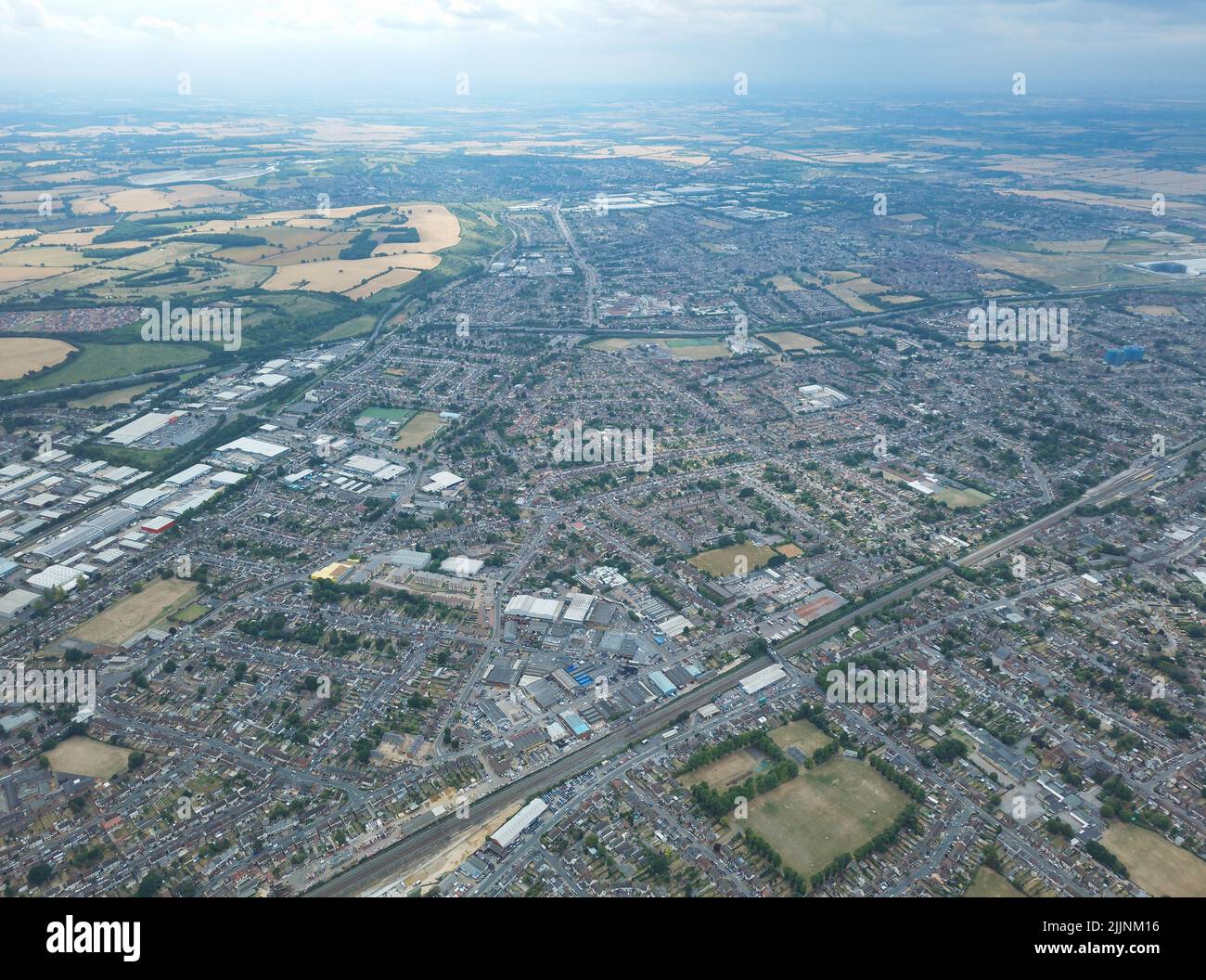 Beautiful Aerial View and High Angle footage of British City and ...