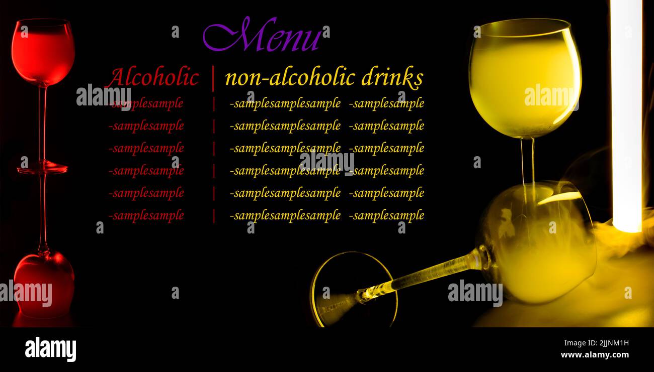 Bar menu background hi-res stock photography and images - Alamy