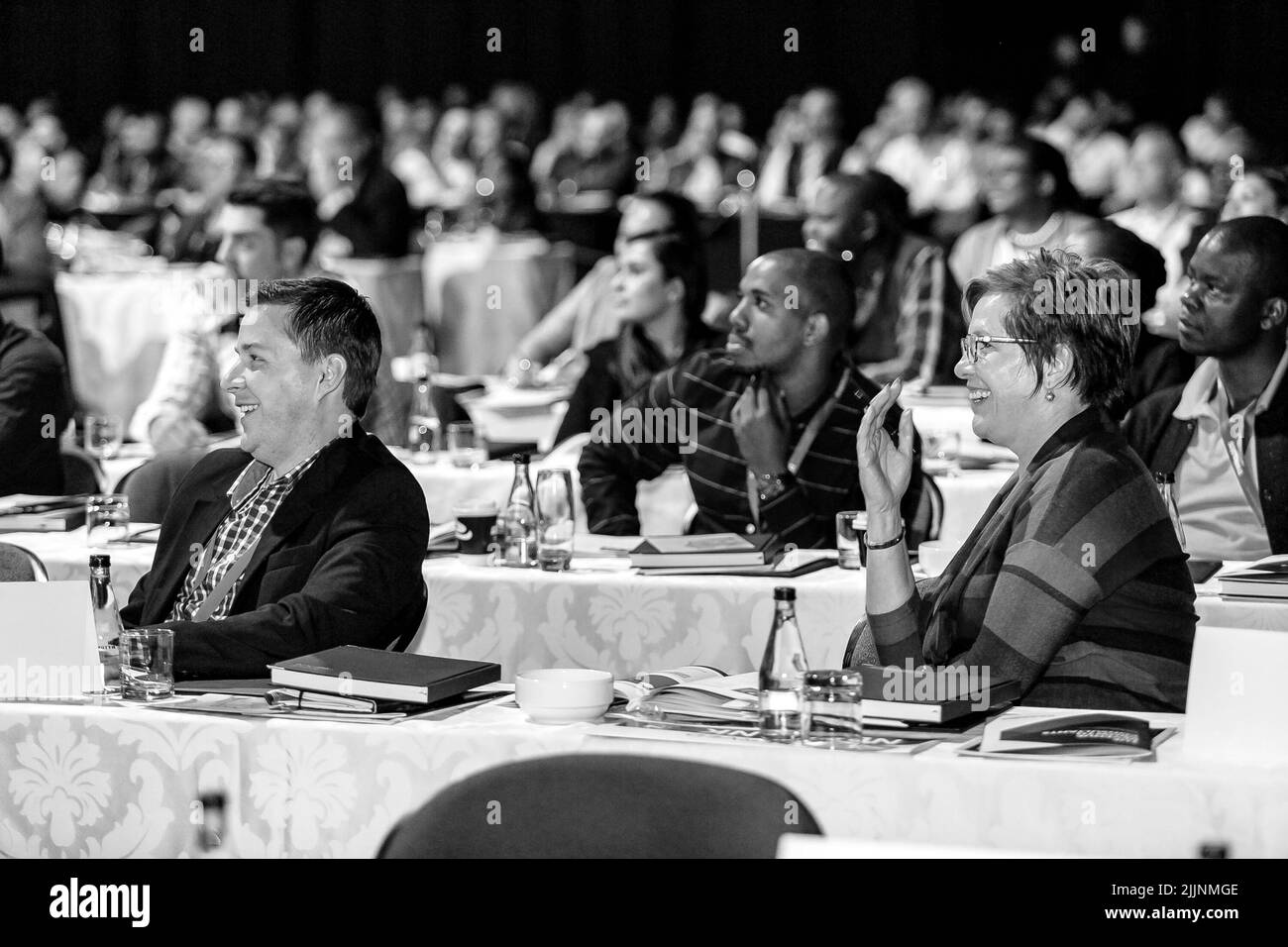 The delegates attending the sales convention at a conference centre ...