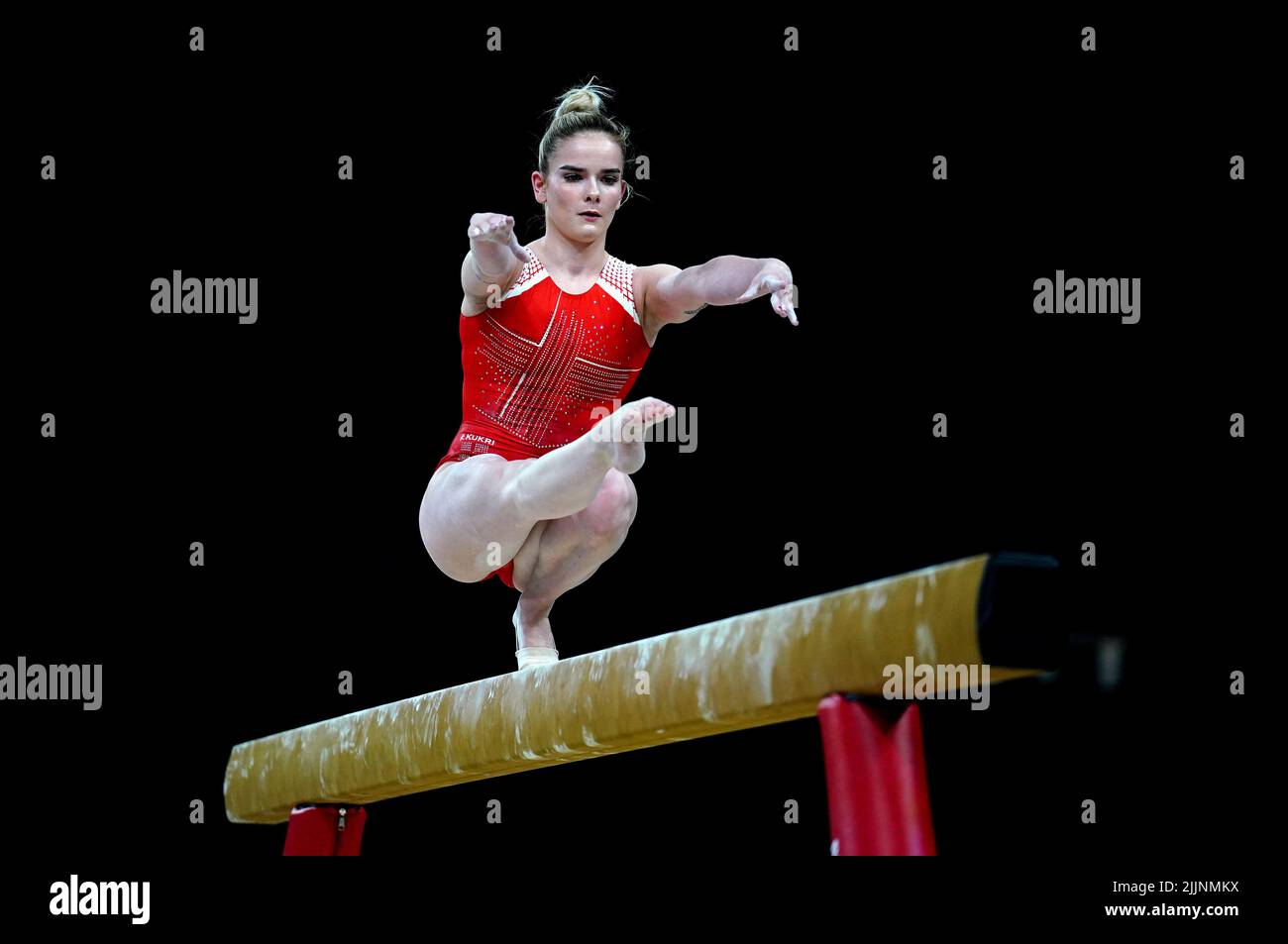England's Alice Kinsella practices gymnastics at the Arena Birmingham ...