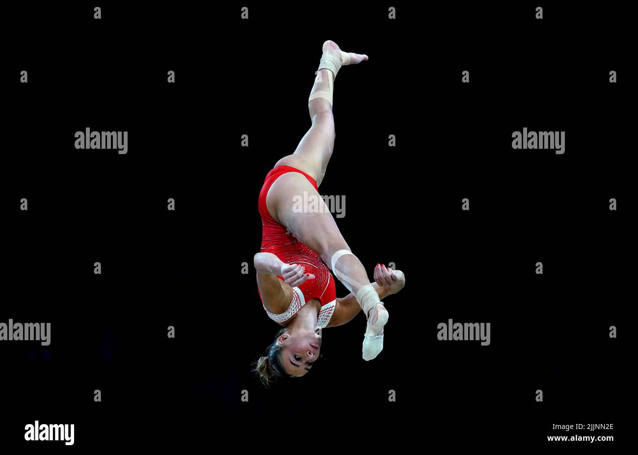 England's Georgia-Mae Fenton practices gymnastics at the Arena ...