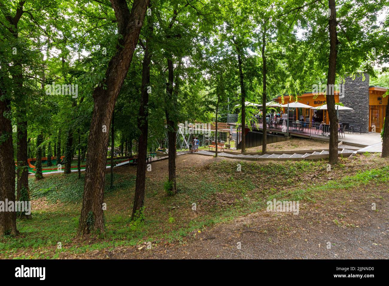 Restaurant at Adventure Park, Balatonboglar, Balaton, Hungary Stock ...