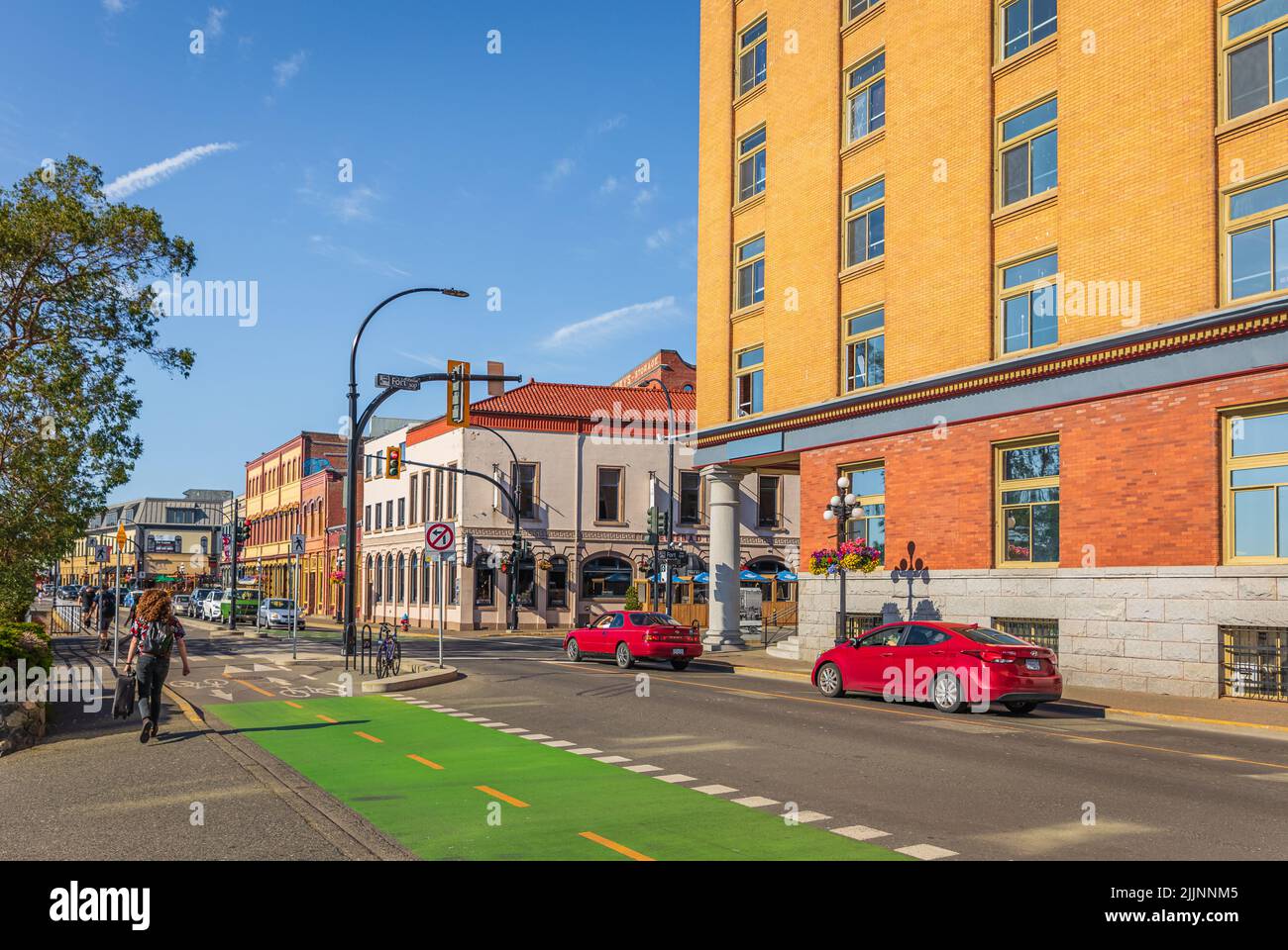 Old Town with beautiful architecture buildings in Victoria BC ...