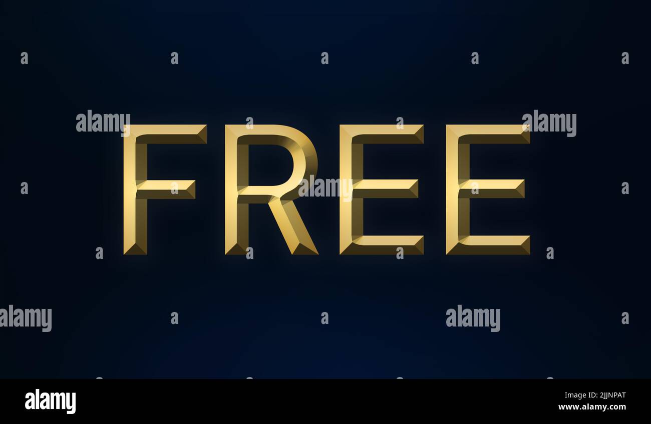 The text "free" on dark blue background Stock Photo - Alamy