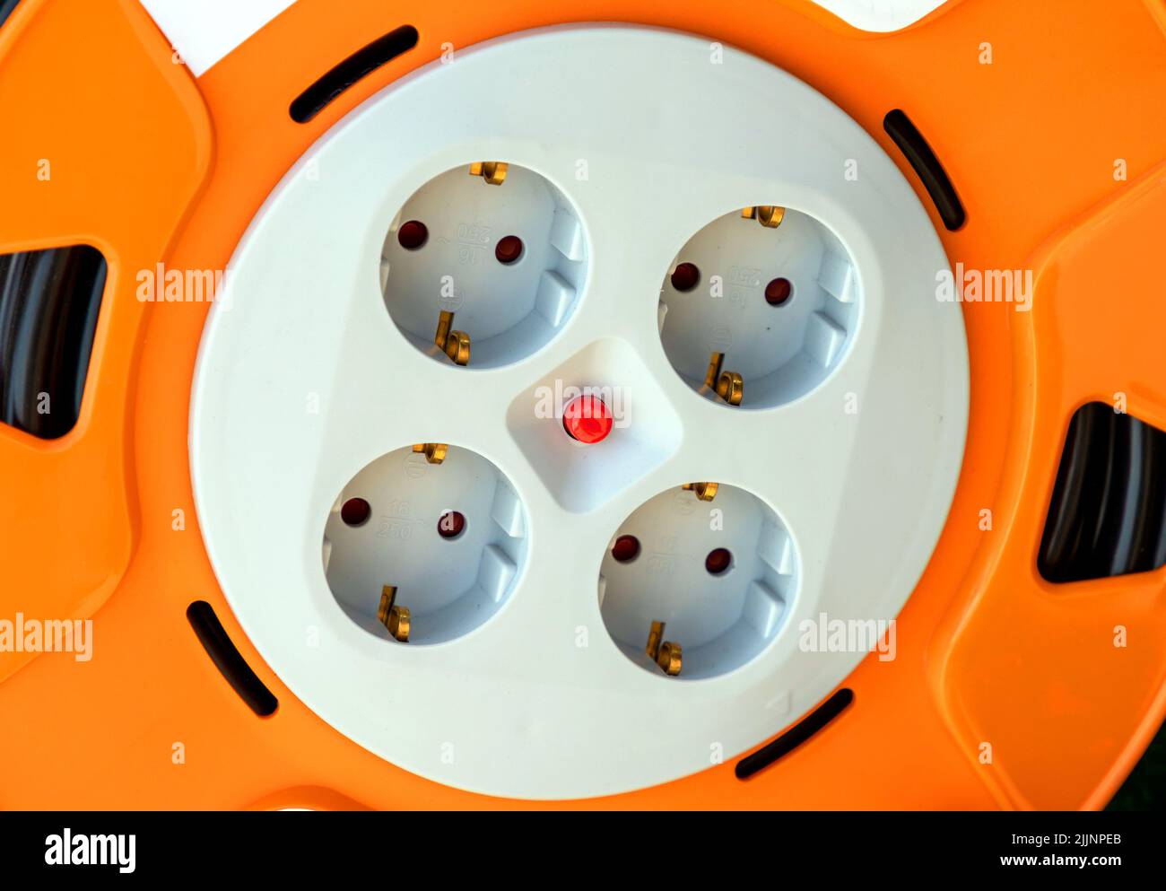 Electrical outlet sockets with long cable outdoors Stock Photo - Alamy