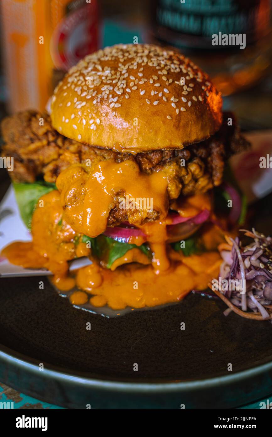 Dripping burger hi-res stock photography and images - Alamy