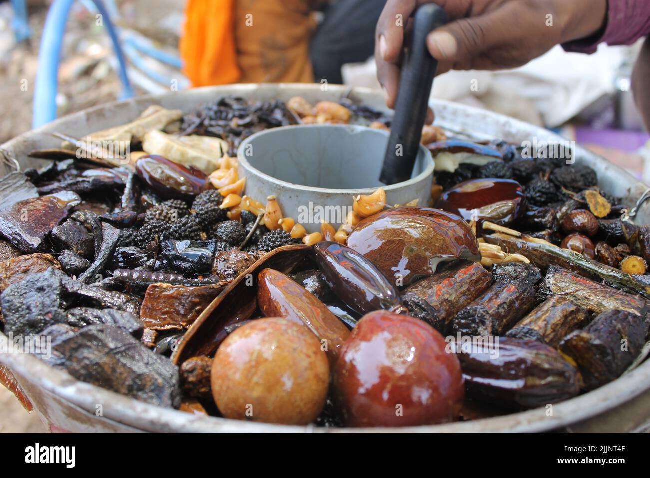 A variety of street food display Stock Photo - Alamy