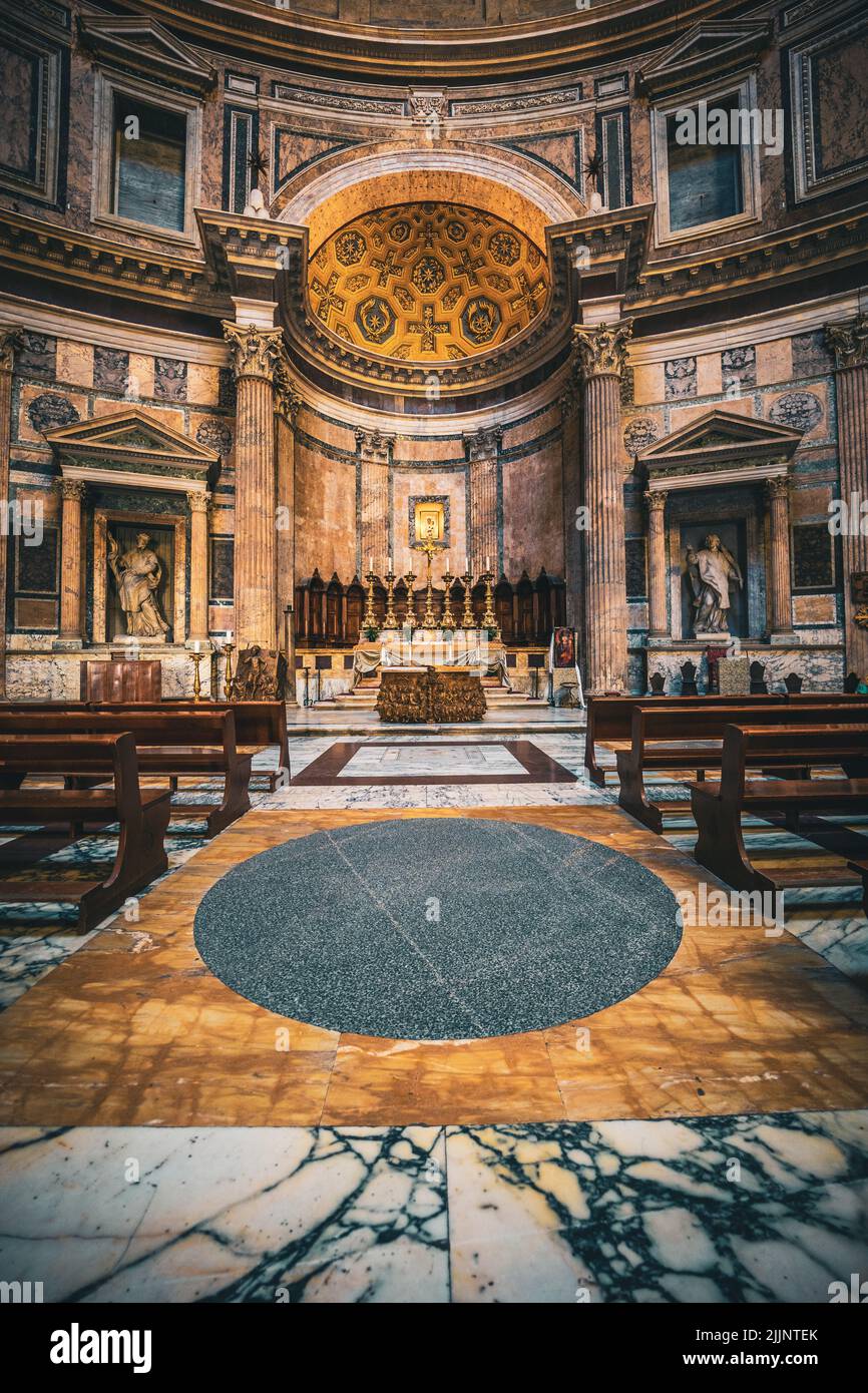 A mesmerizing view of the interior of the Pantheon's dome, Rome, Italy ...
