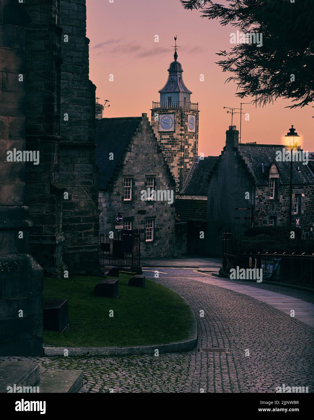 The Tolbooth clocktower in Stirling, Scotland near stirling castle ...