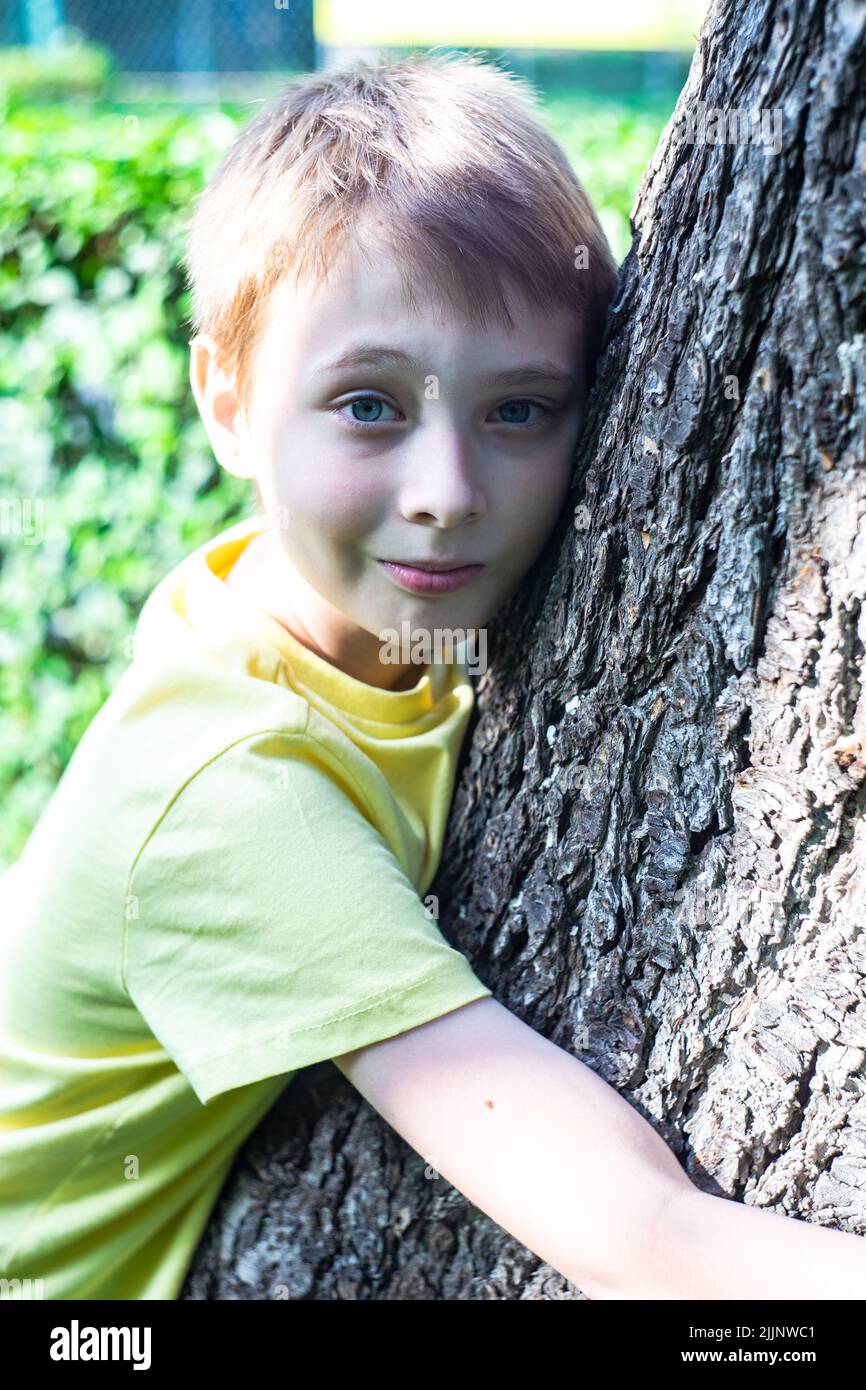 Arm around tree hi-res stock photography and images - Alamy