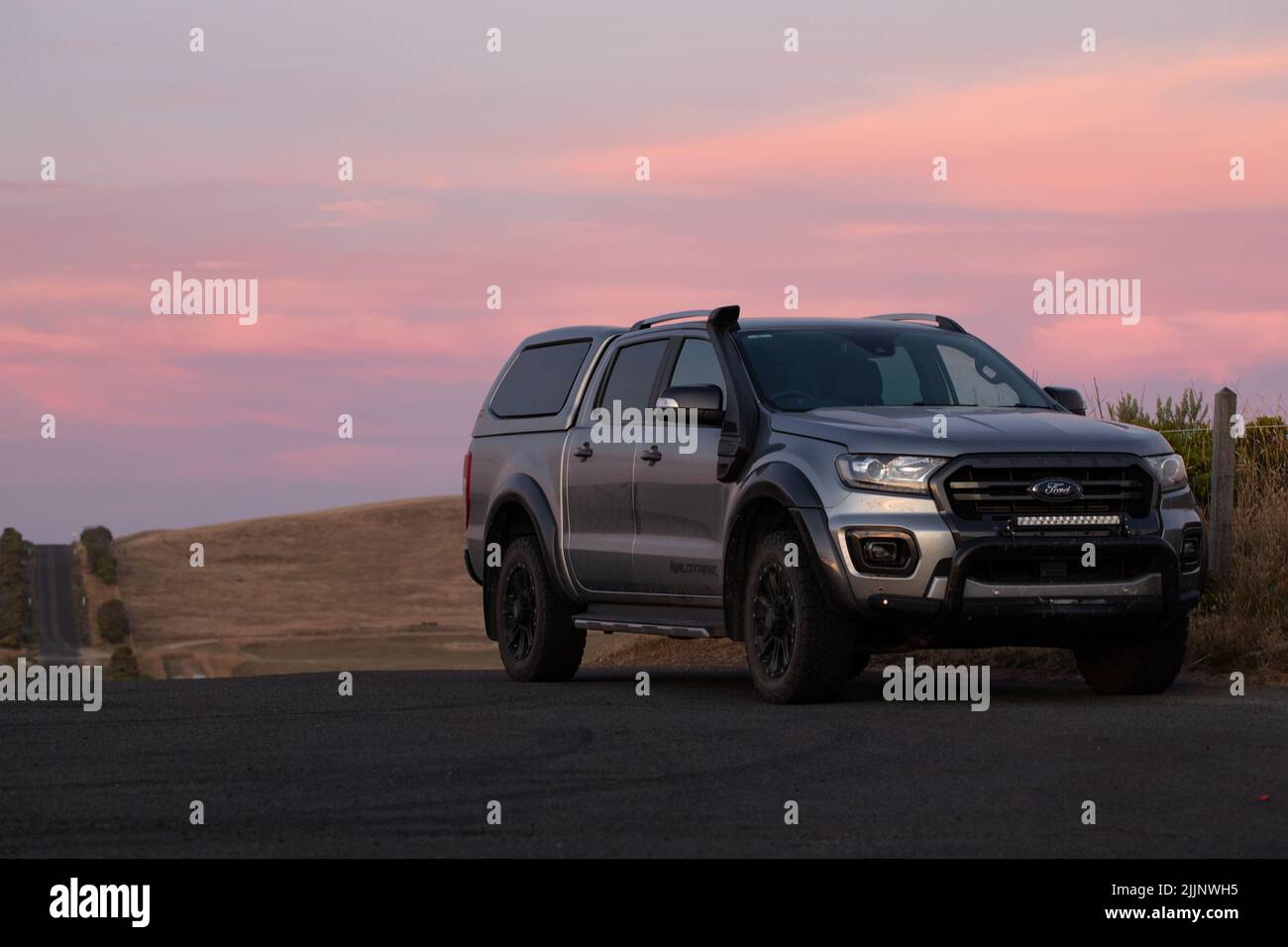 Illustrative editorial image of silver 4x4 off road vehicle parked on ...