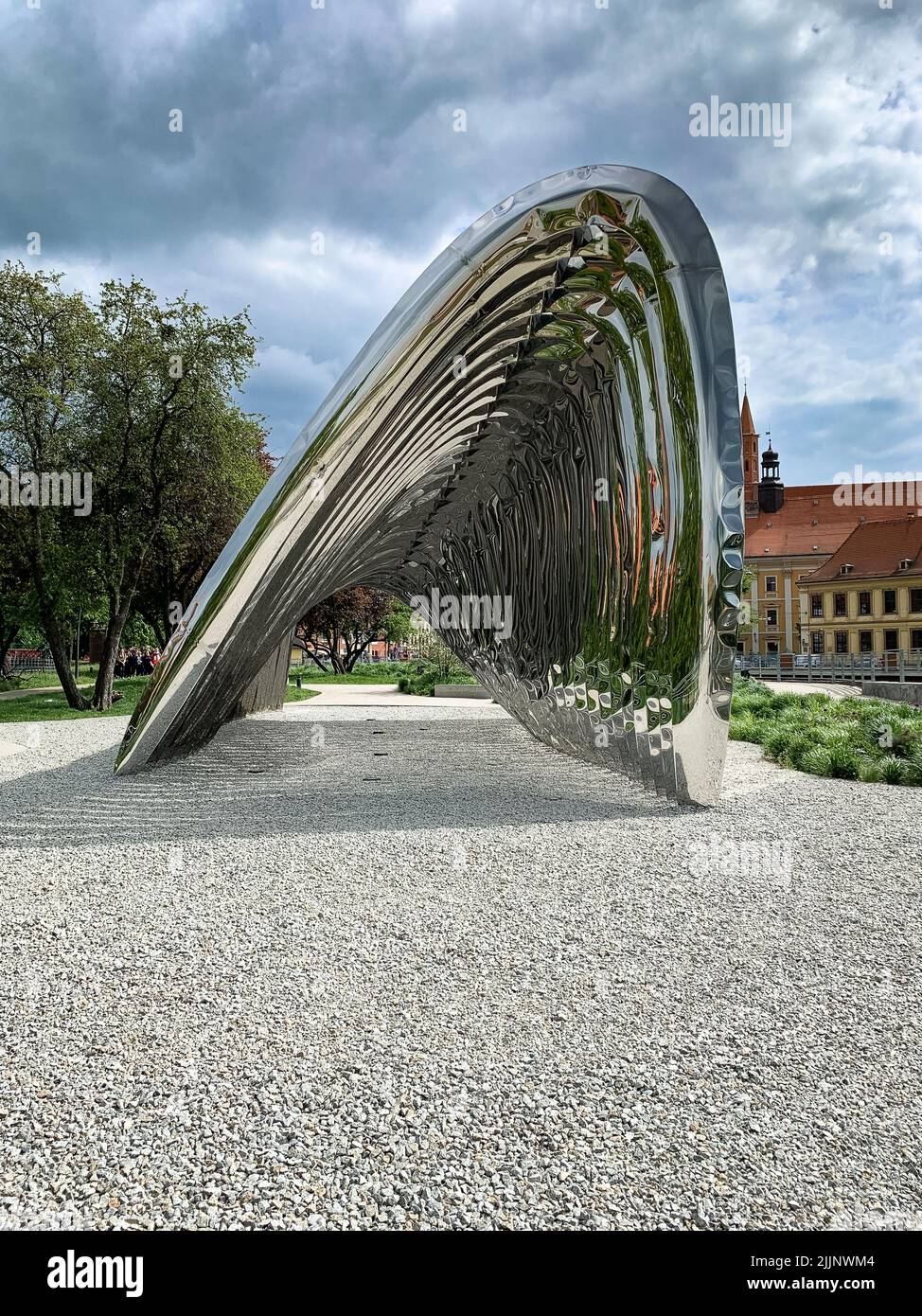 A modern art sculpture in the park in Wroclaw, Poland Stock Photo - Alamy