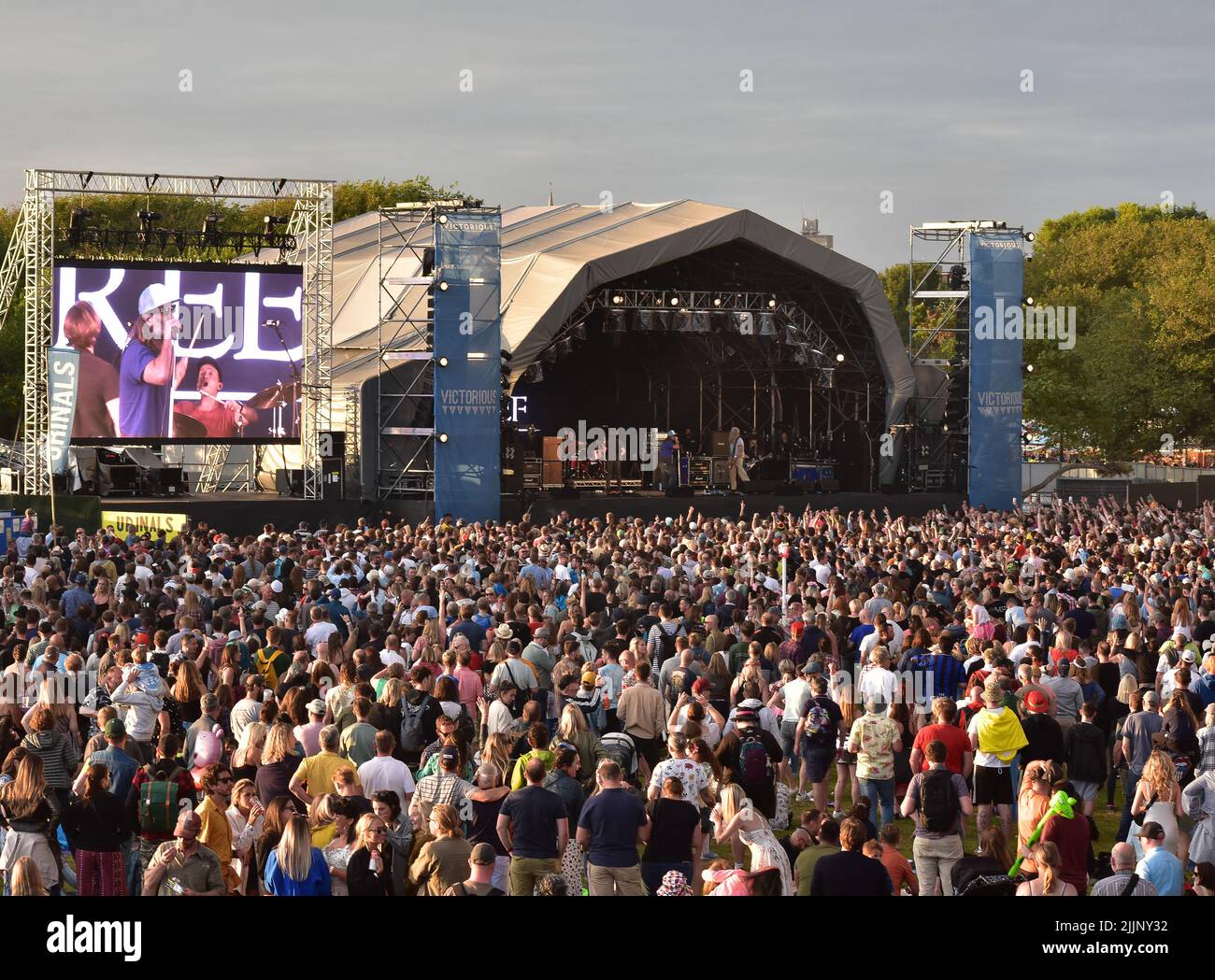 Public Dancing To Reef Performing Live On Stage In Concert, Day 2 Of ...