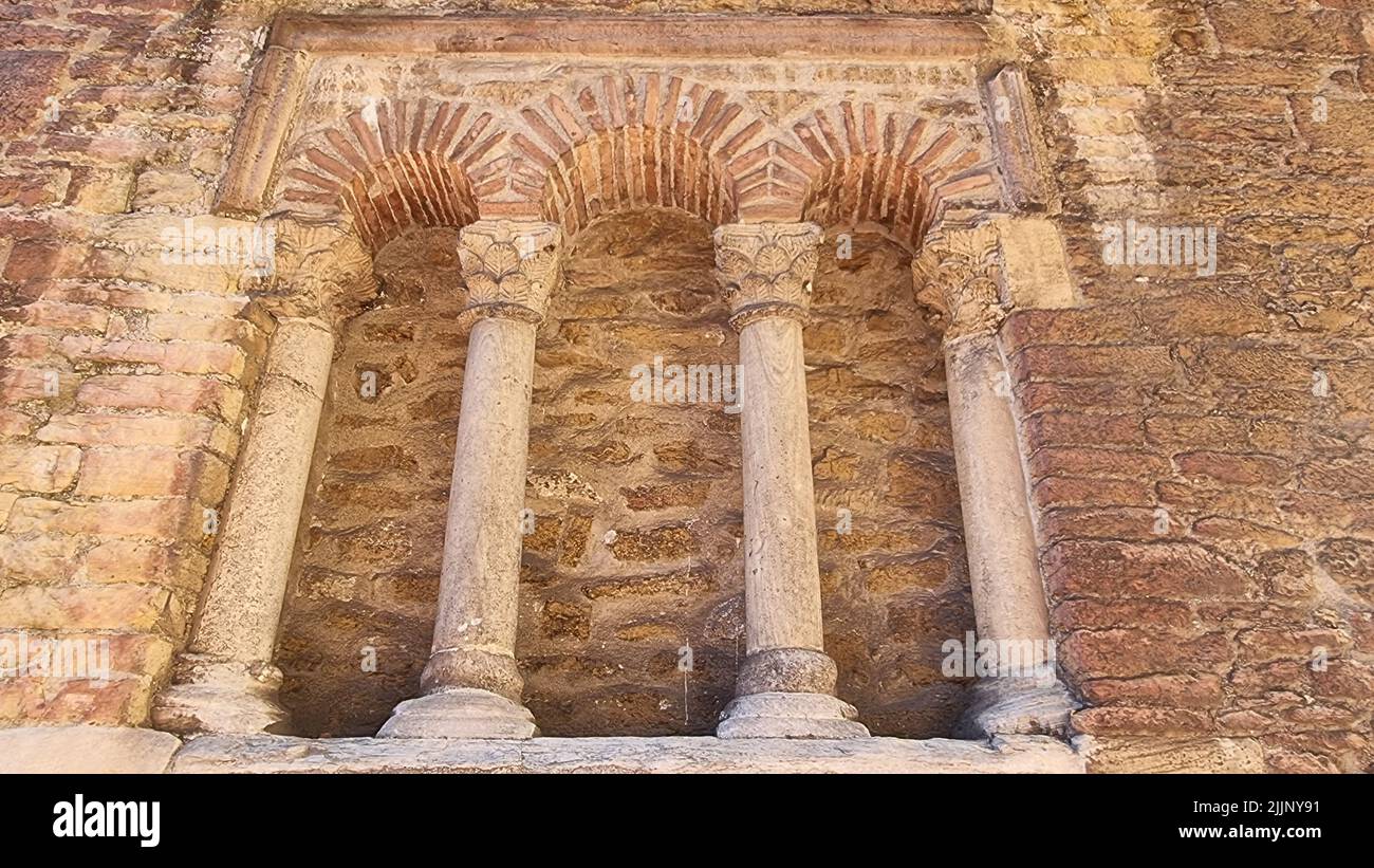 The original three-light window of the church. Church of Saint Thyrsus ...