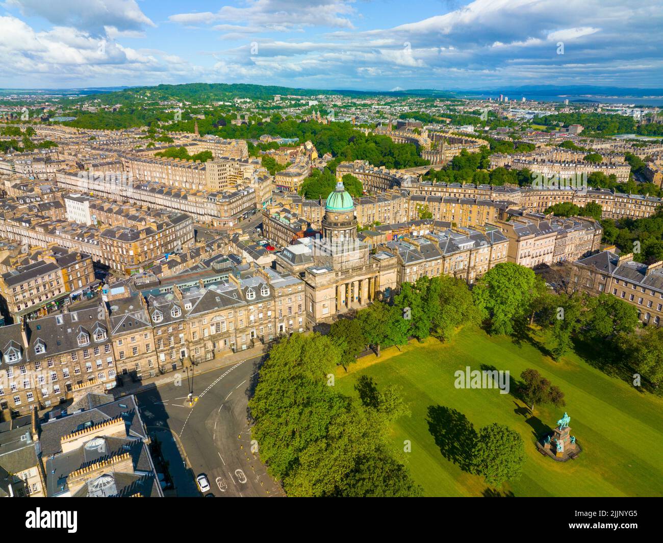 Charlotte Square aerial view including Prince Albert statue and West ...