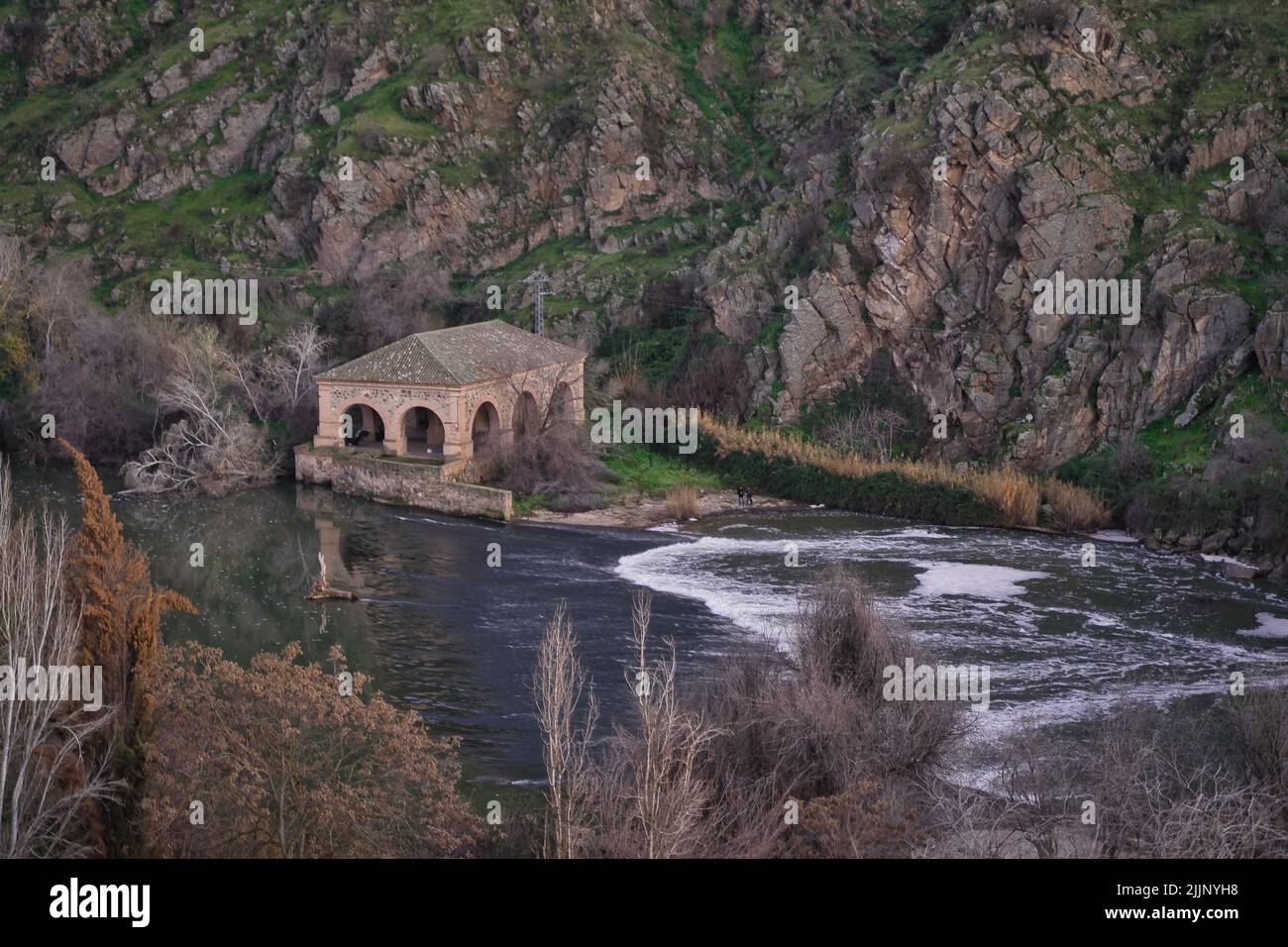 An aerial view of Tajo or Tagus river in Toledo, Spain Stock Photo - Alamy
