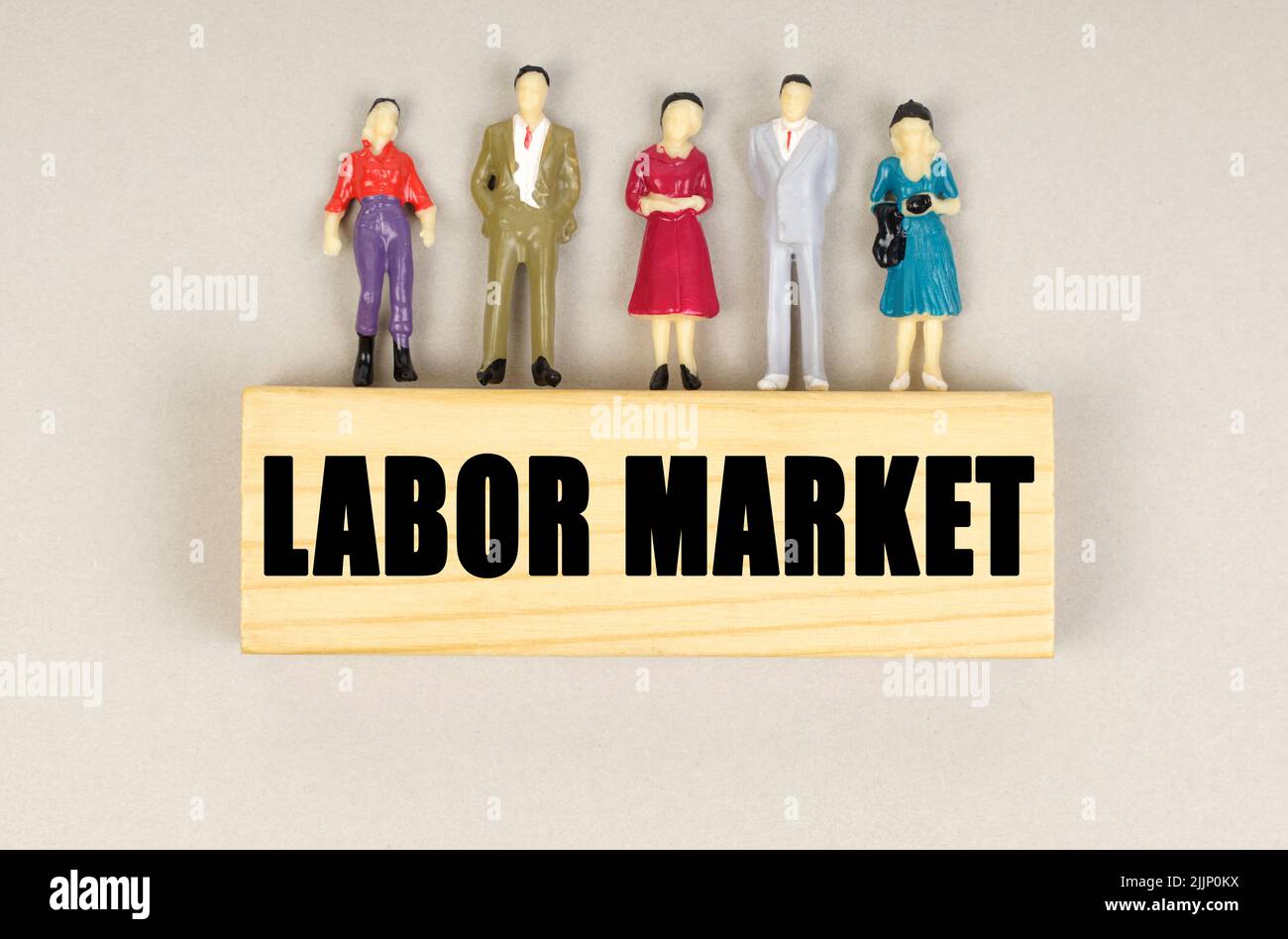 Business concept. On the block with the inscription - Labor market ...