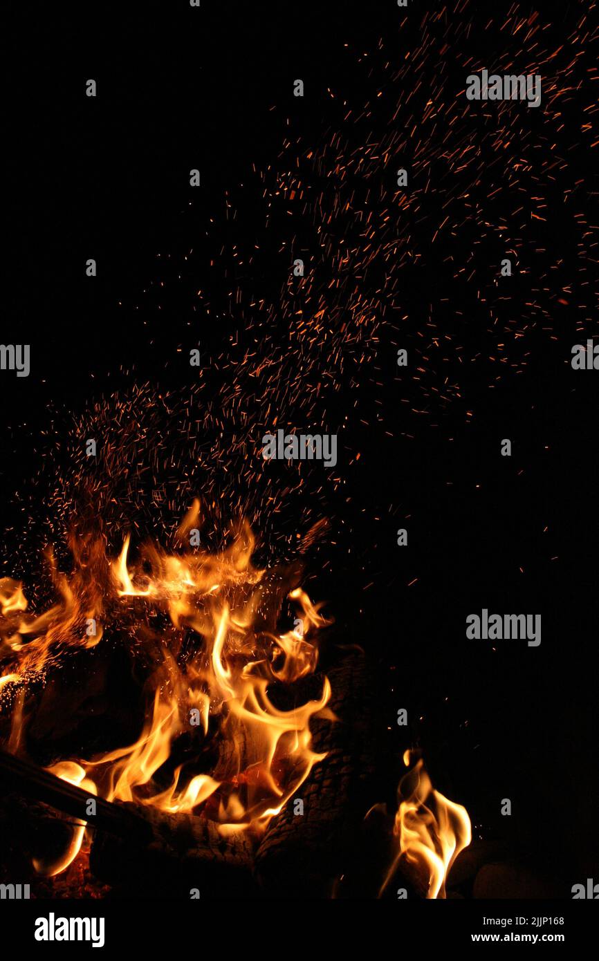 Fire flames flames burning sparks hi-res stock photography and images ...