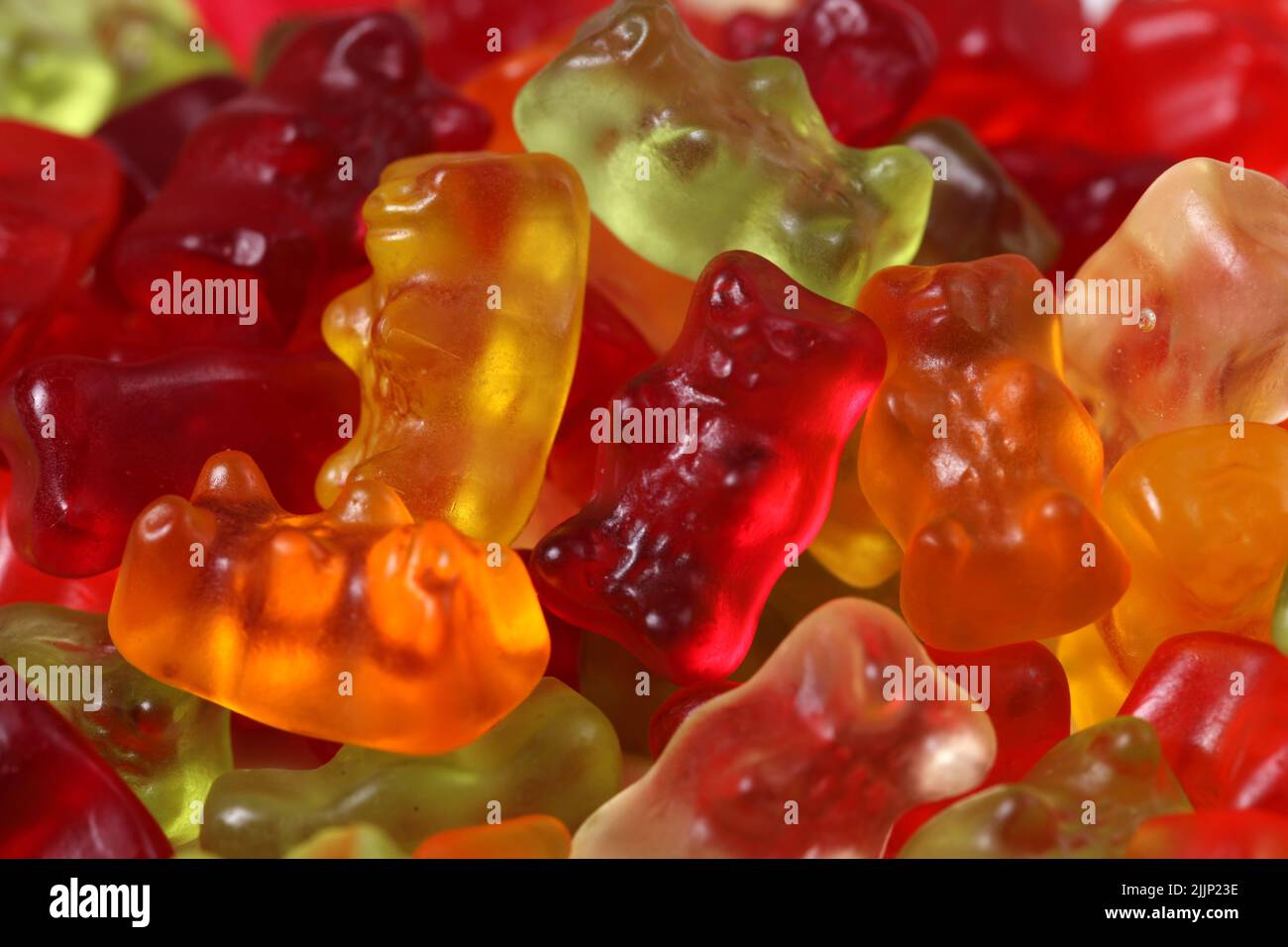 A closeup of a stack of colorful gummy bears Stock Photo - Alamy