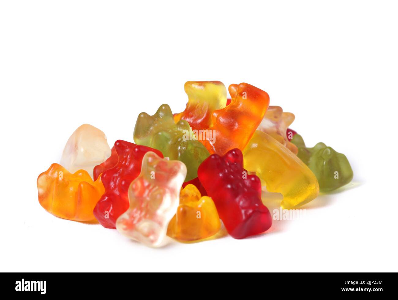 Gummy Fruit Snacks White Background