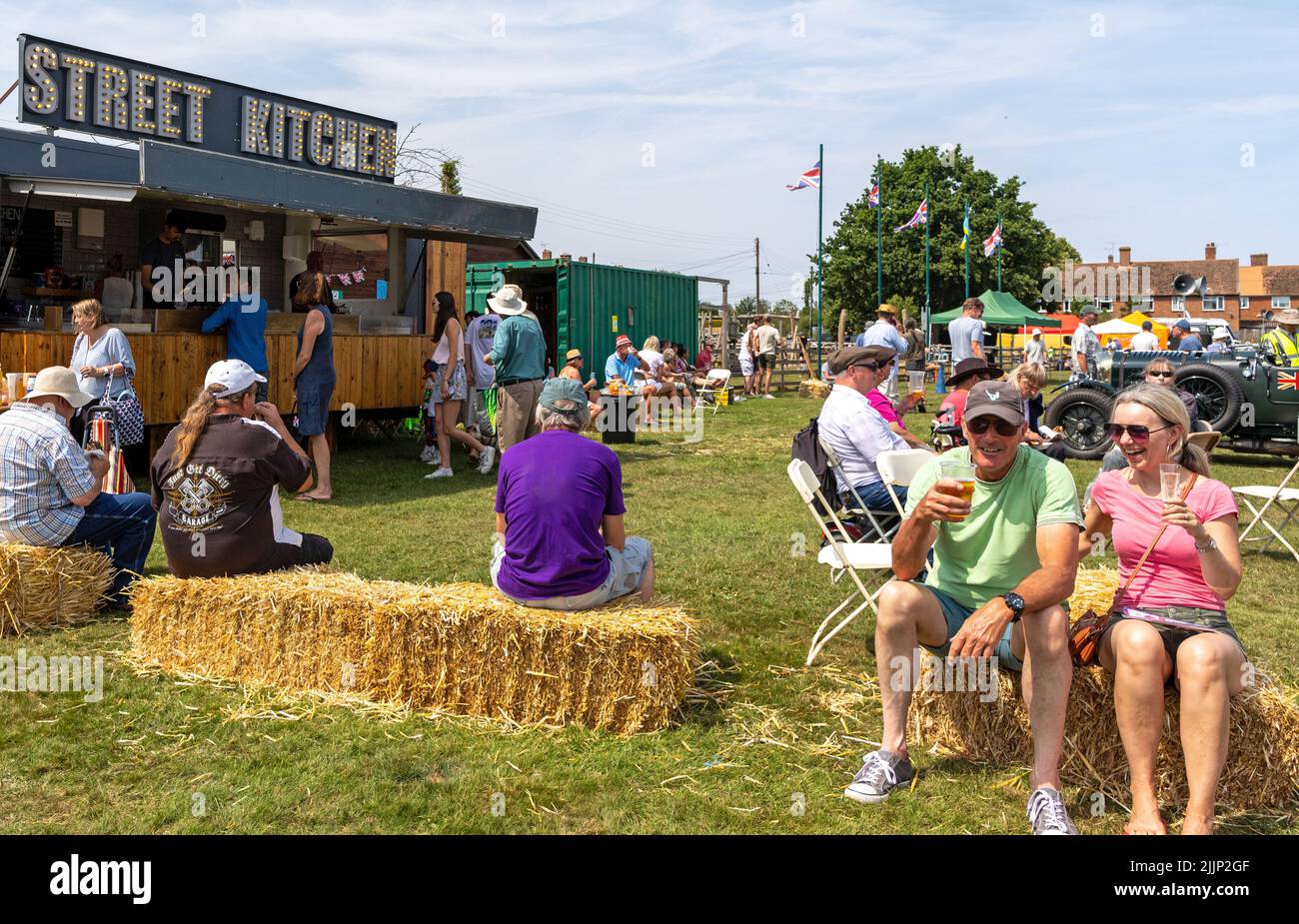 People at the Appledore Classic Car Show Kent Stock Photo - Alamy