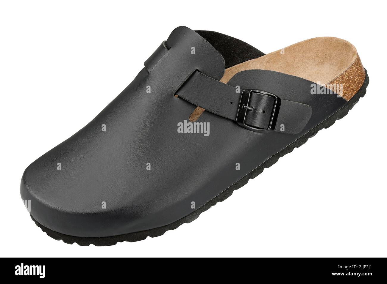 A closeup of a black clog isolated on a white background Stock Photo ...