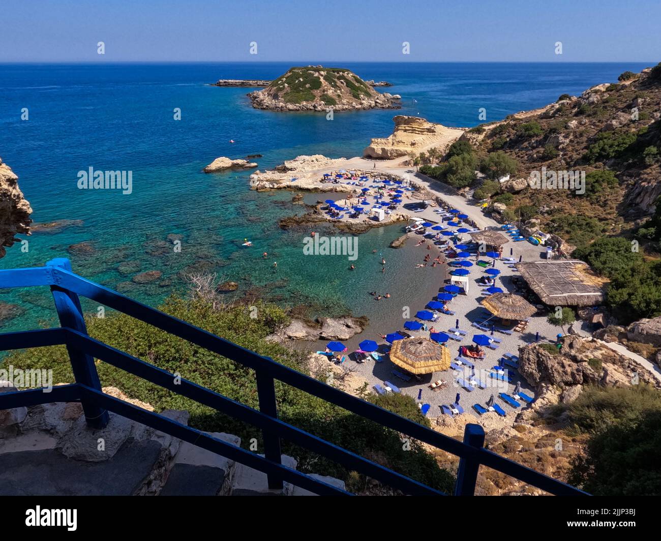 top view of Stegna beach, Rhodes Stock Photo - Alamy