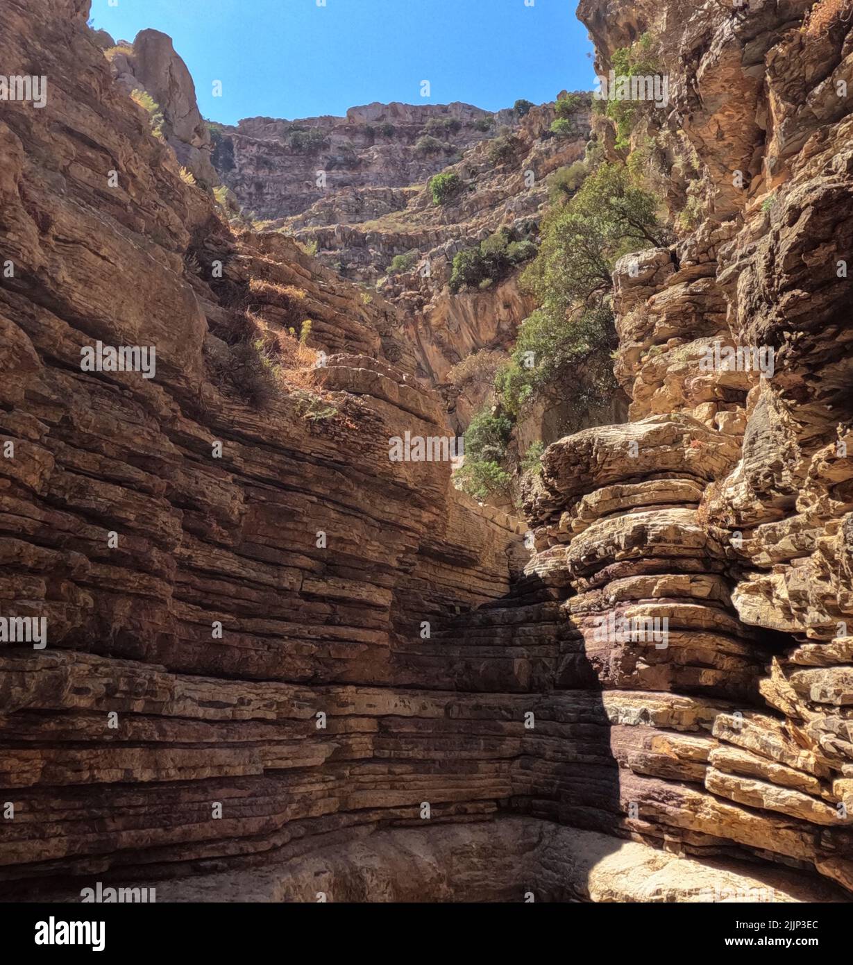view inside Jacob's canyon, Rhodes island, Attavyros Stock Photo - Alamy