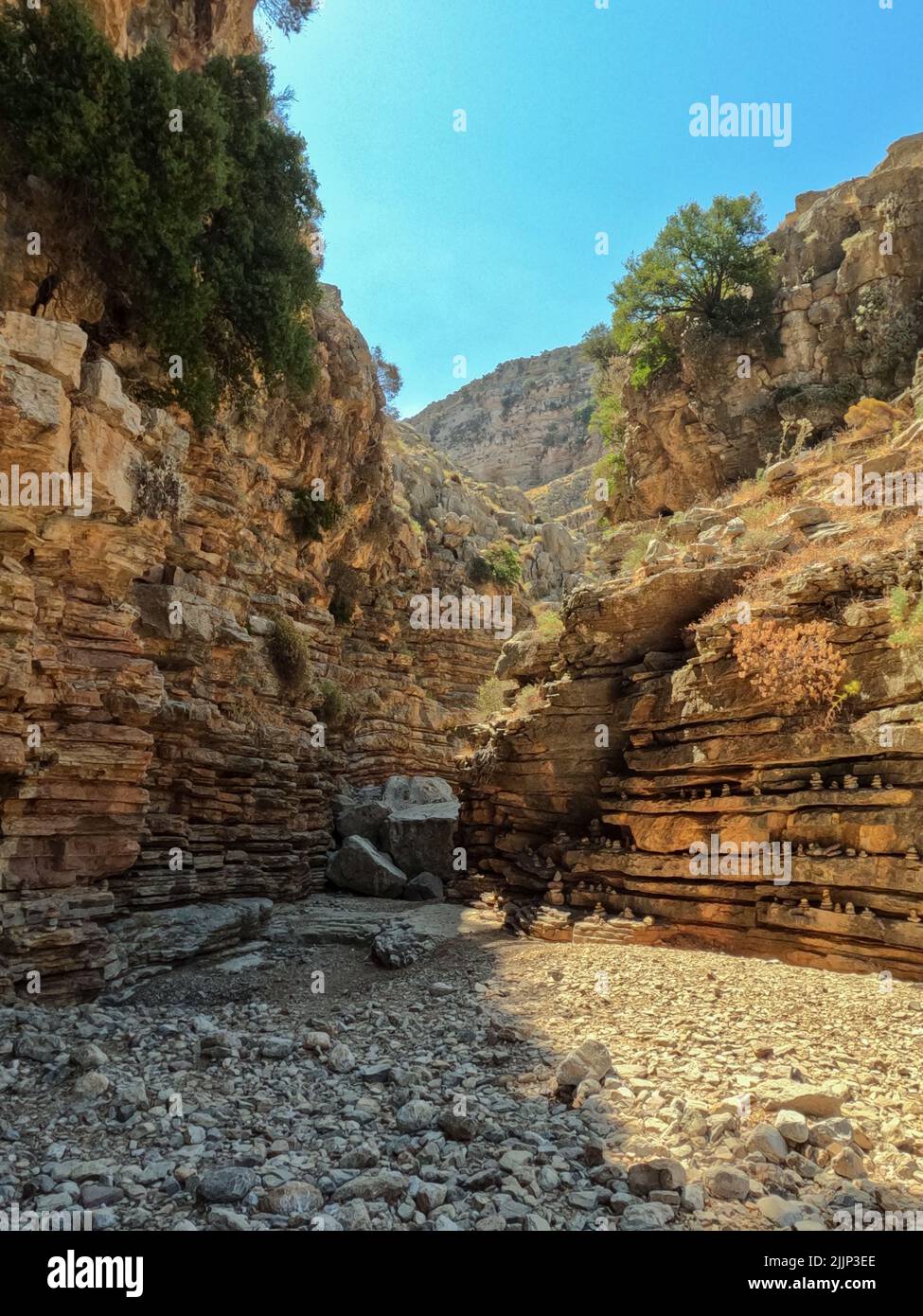 view inside Jacob's canyon, Rhodes island, Attavyros Stock Photo - Alamy