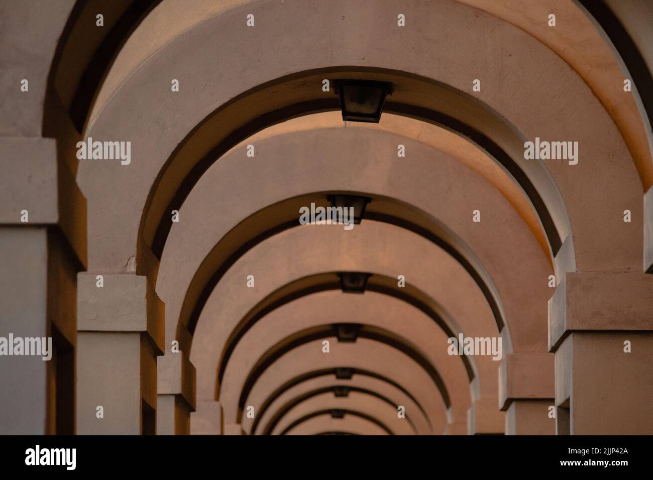 A beautiful shot of arches from the architecture of Florence, Italy ...