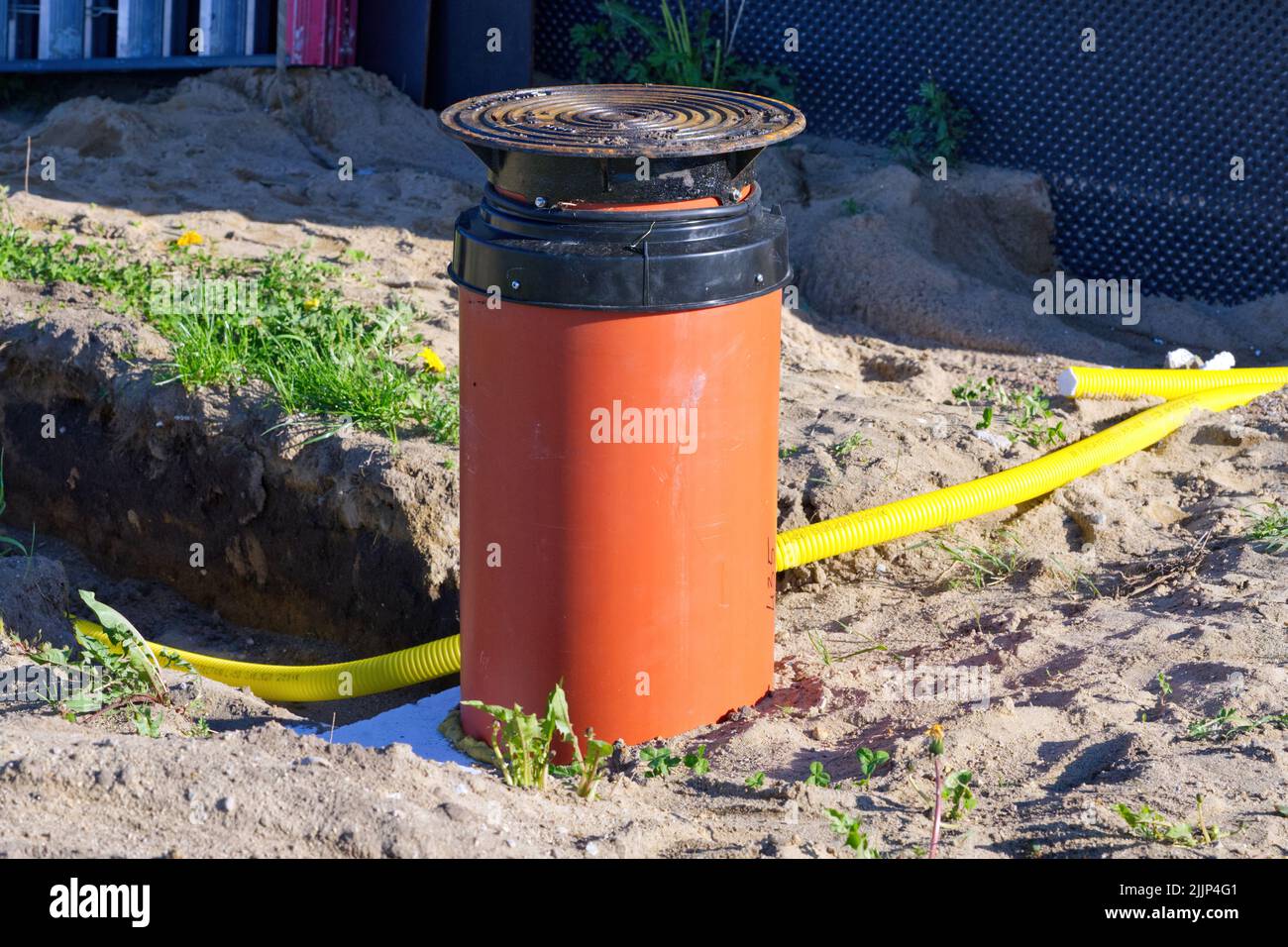 Private drainage systems. water sewer system Stock Photo - Alamy