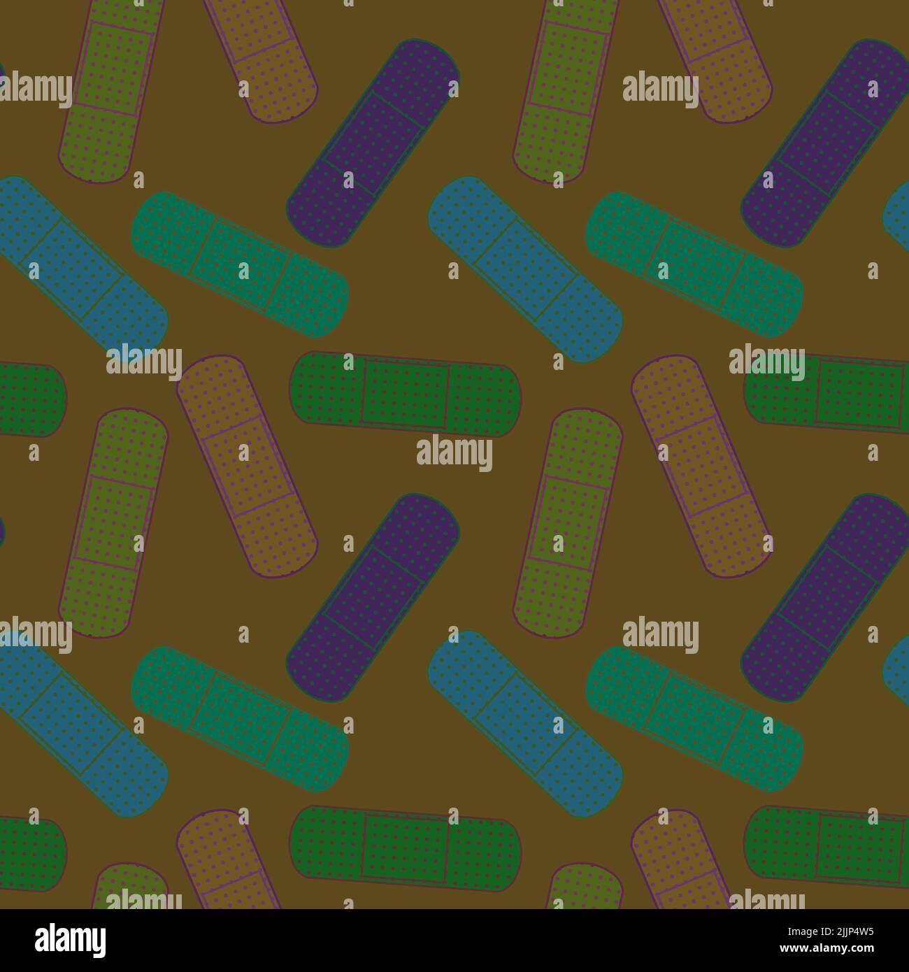 Medicine plaster seamless cartoon patch pattern for clothes print and ...