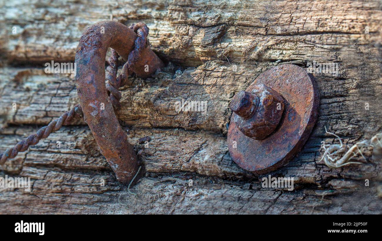 Closeup shot board old hi-res stock photography and images - Alamy