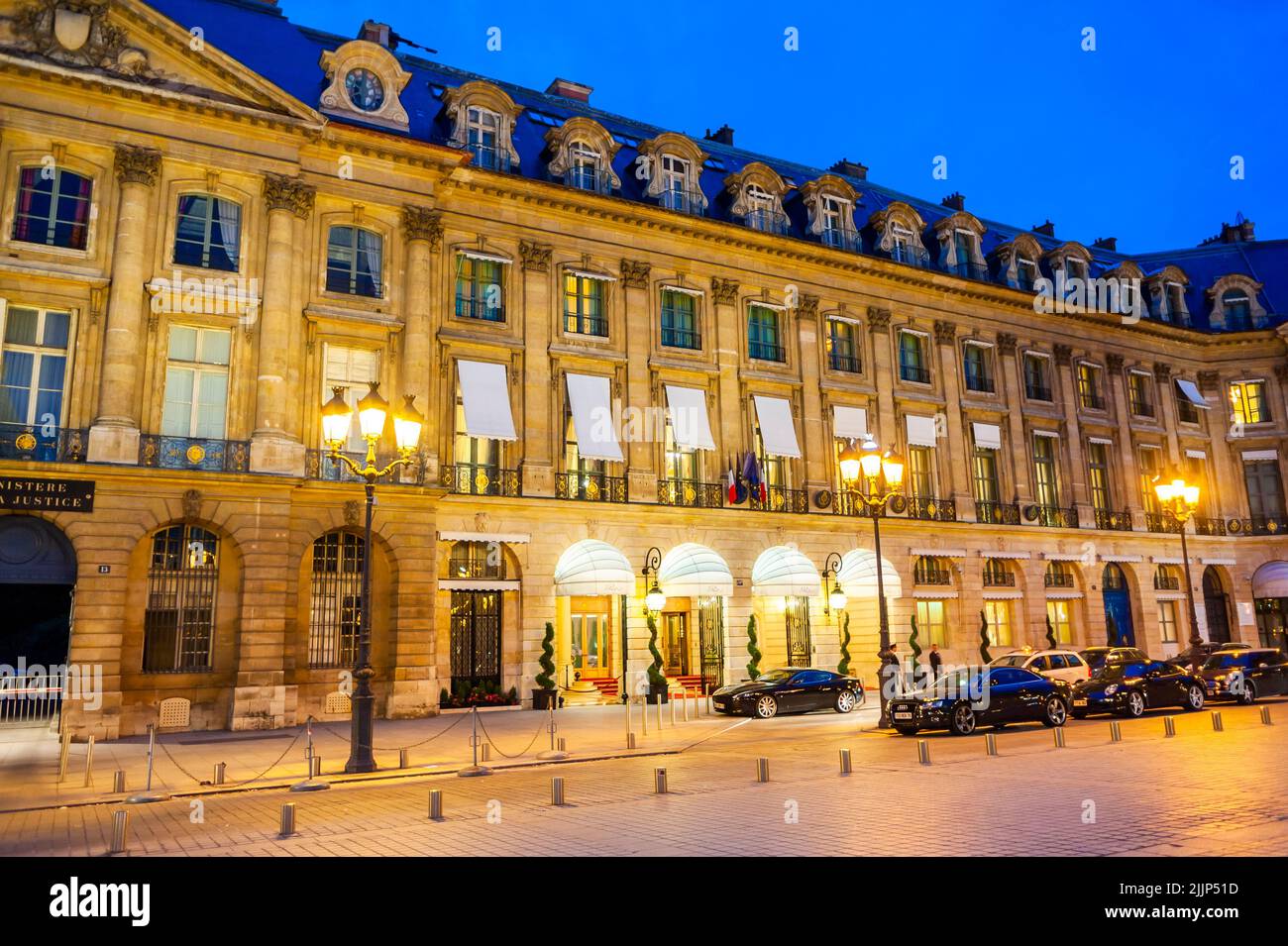 Paris, France, Street Scene, Luxury Palace Hotel, The Ritz, Building at ...