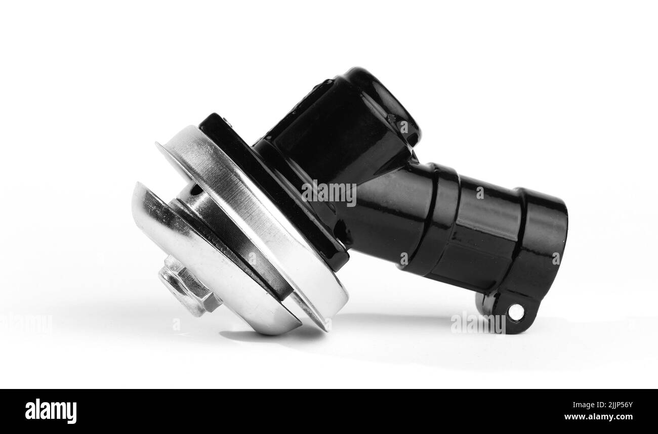 Gearbox for a motor mower. A trimmer reducer on a glass. Trimmer ...