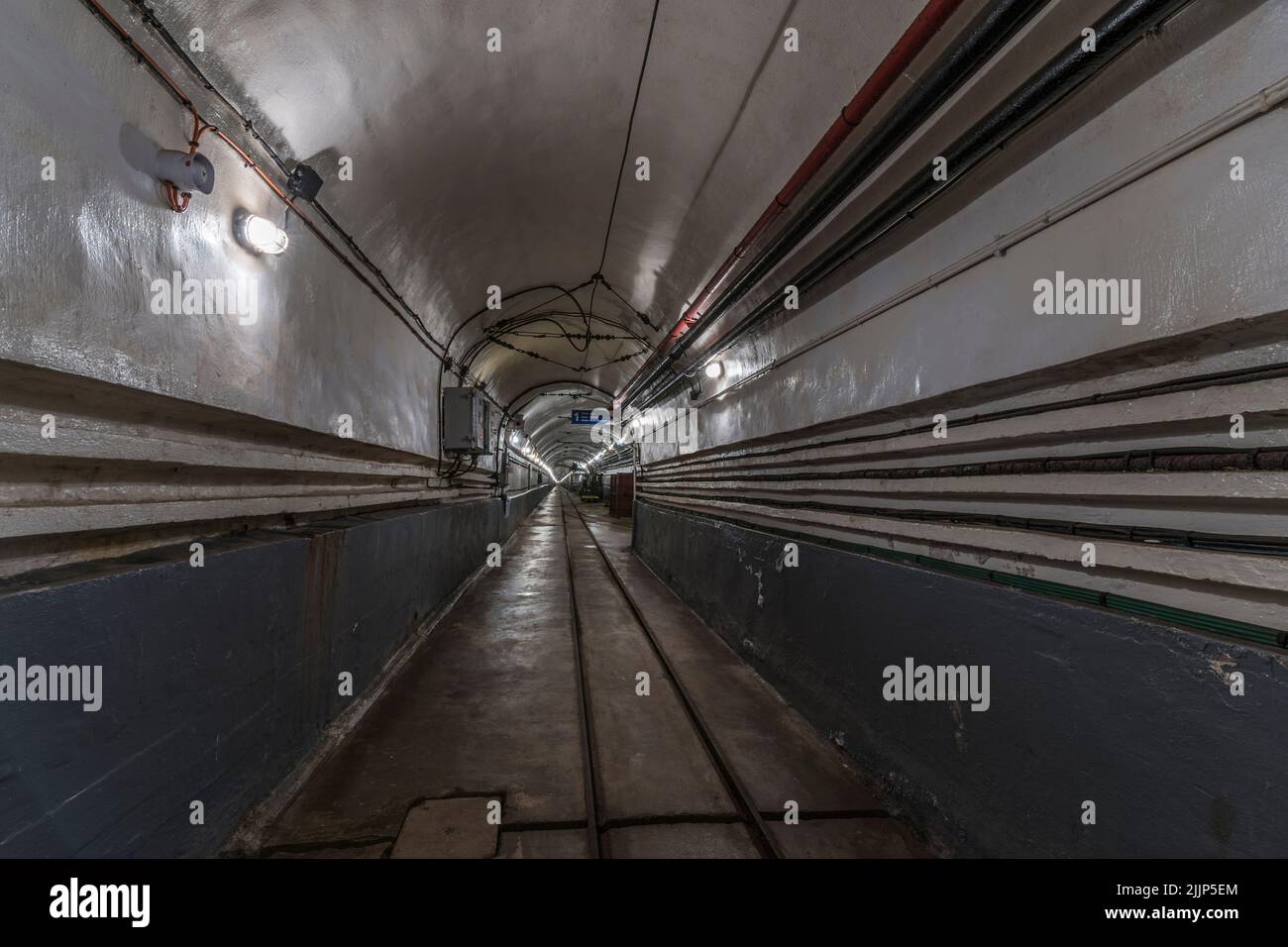 Tunnel in a historic bunker building Stock Photo - Alamy
