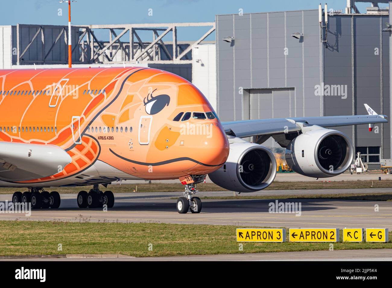 All Nippon Airways ANA Airbus A380-841 (F-WWAL, 266) taxiing to the ...