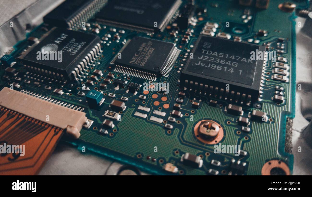 closeup photo of microchips and wires Stock Photo - Alamy