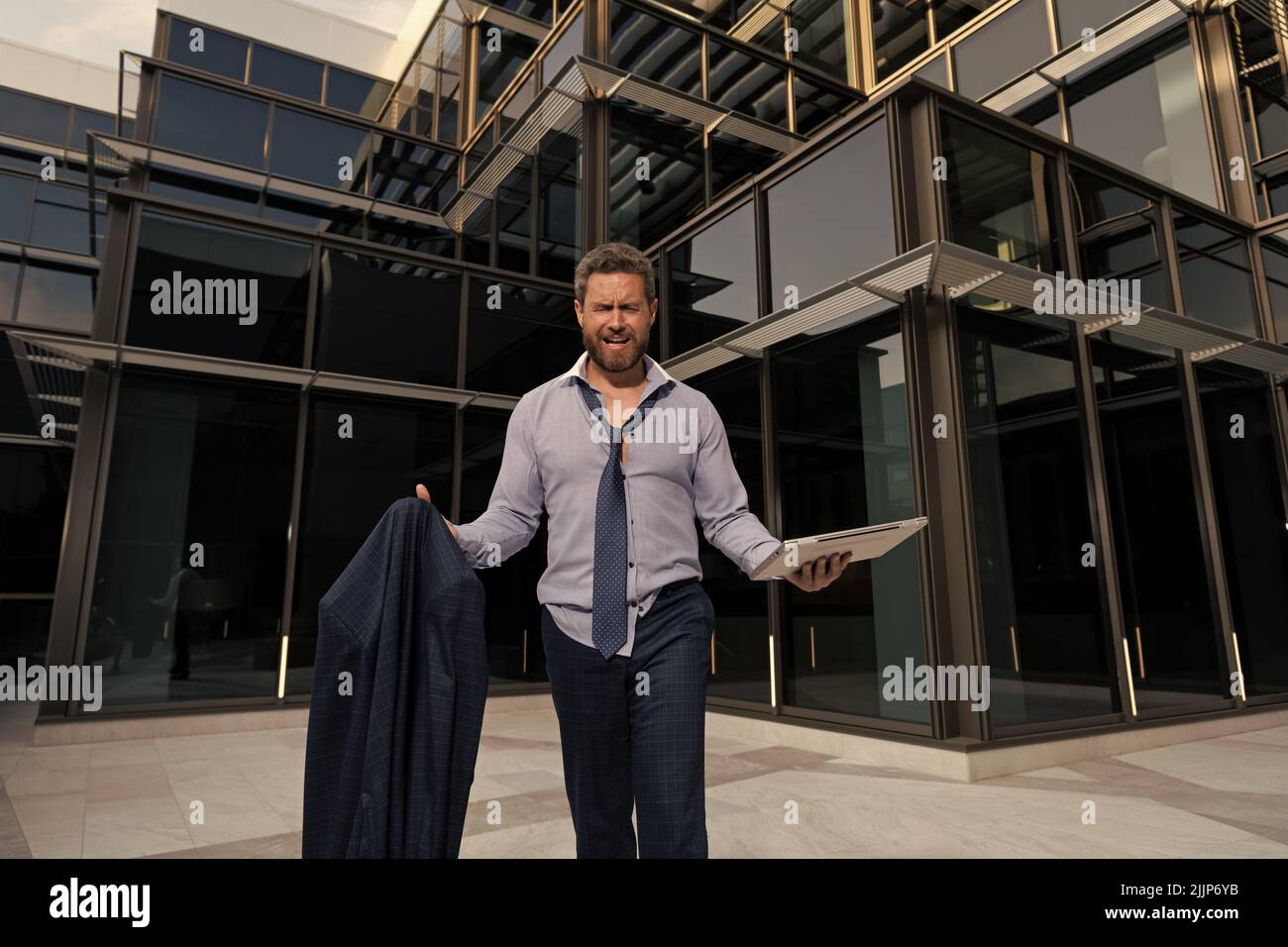 crying man lost his business in financial crisis, crisis Stock Photo ...