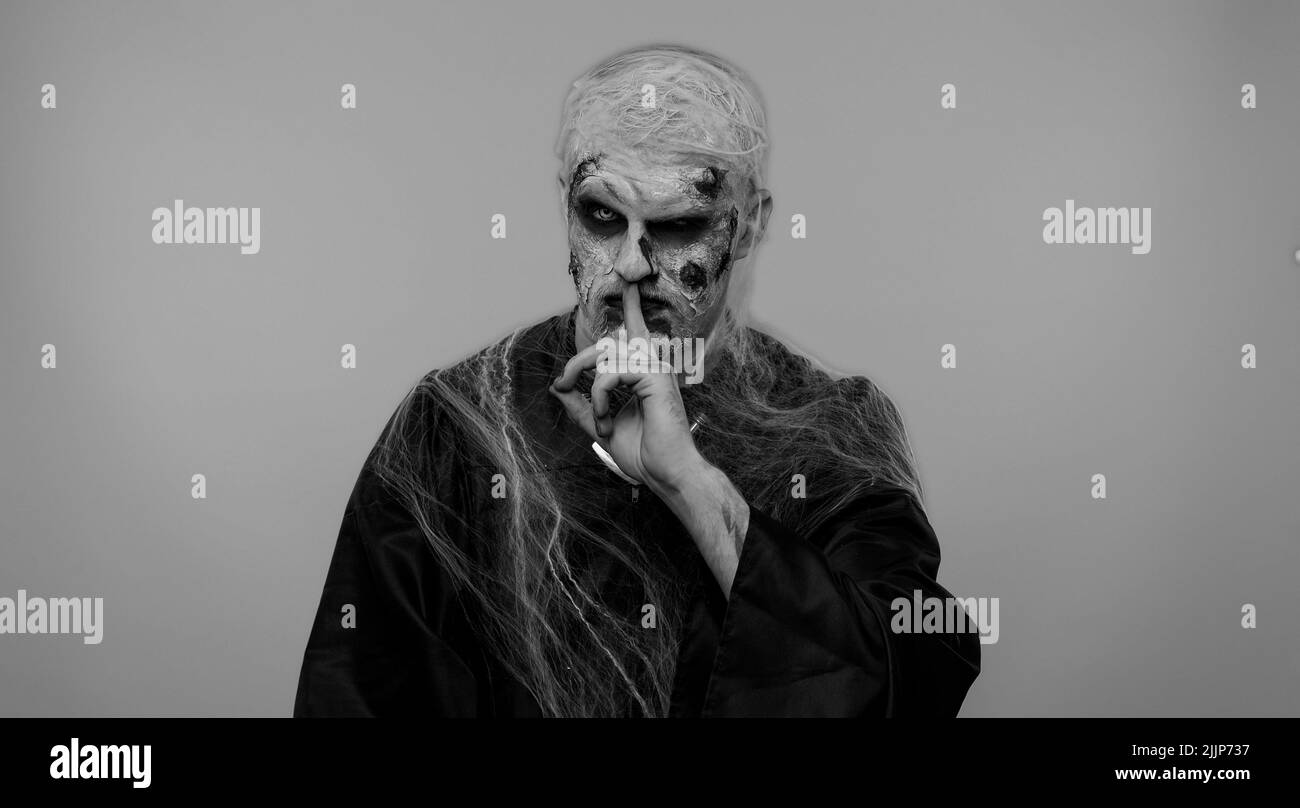 Man in zombie makeup makes hi-res stock photography and images - Alamy