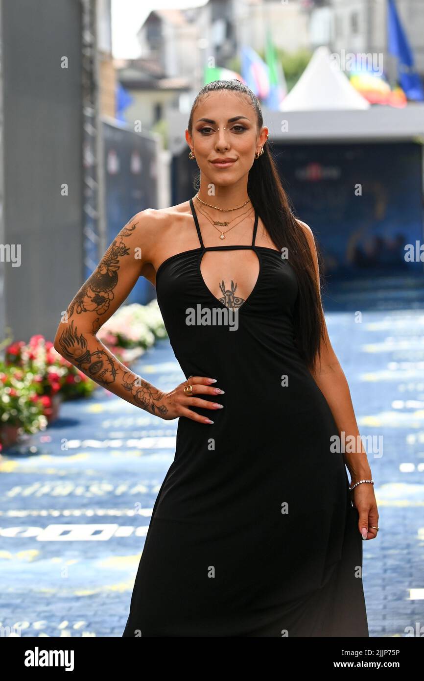 GIFFONI VALLE PIANA, ITALY - JULY 27: Beba attend the photocall at the ...