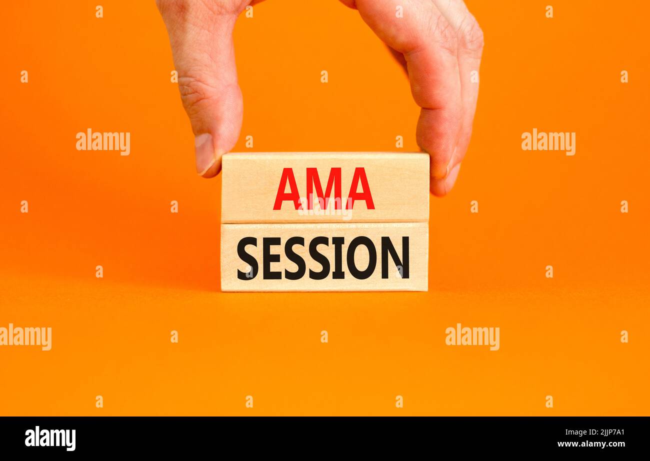 AMA ask me anything session symbol. Concept words AMA ask me anything ...