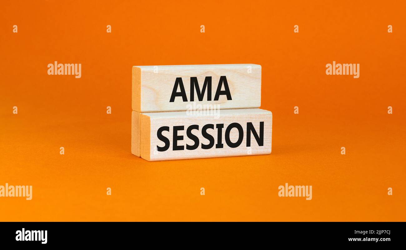 AMA ask me anything session symbol. Concept words AMA ask me anything ...