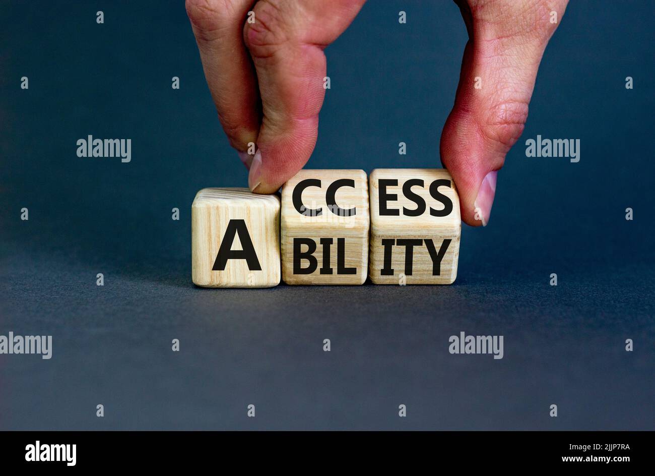 Access and ability symbol. Concept words Access and Ability on wooden ...