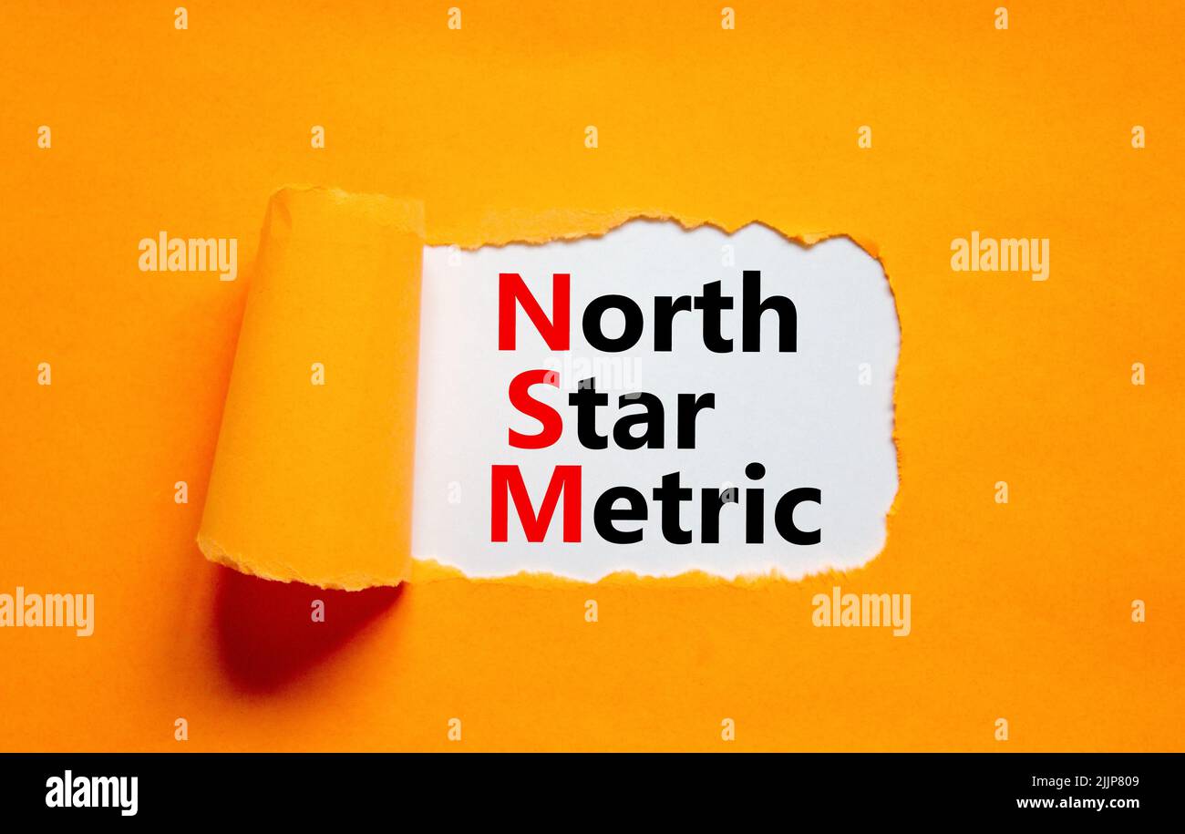 NSM north star metric symbol. Concept words NSM north star metric on ...