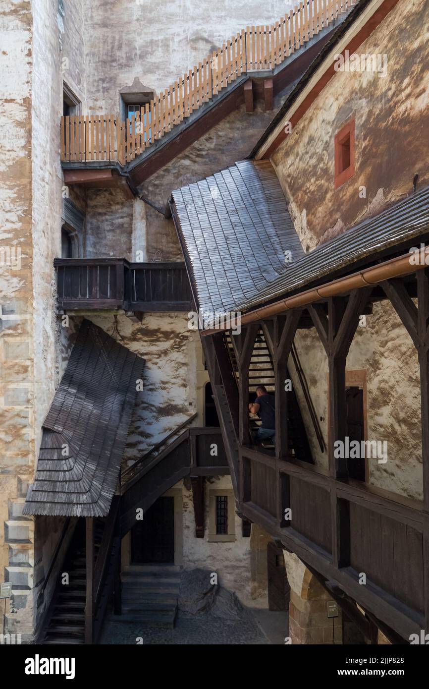 Medieval wooden staircase hi-res stock photography and images - Alamy