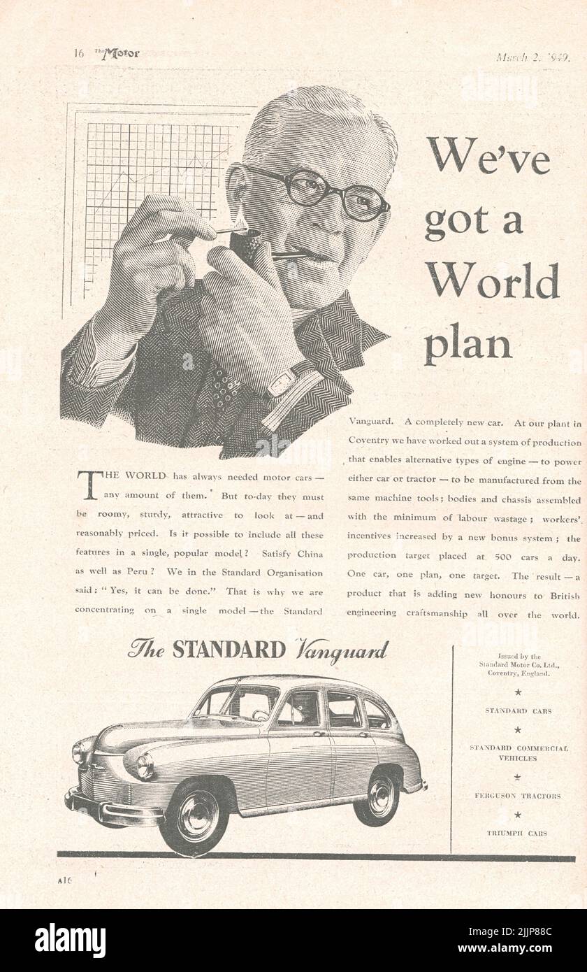 Triumph car advertisement hi-res stock photography and images - Alamy