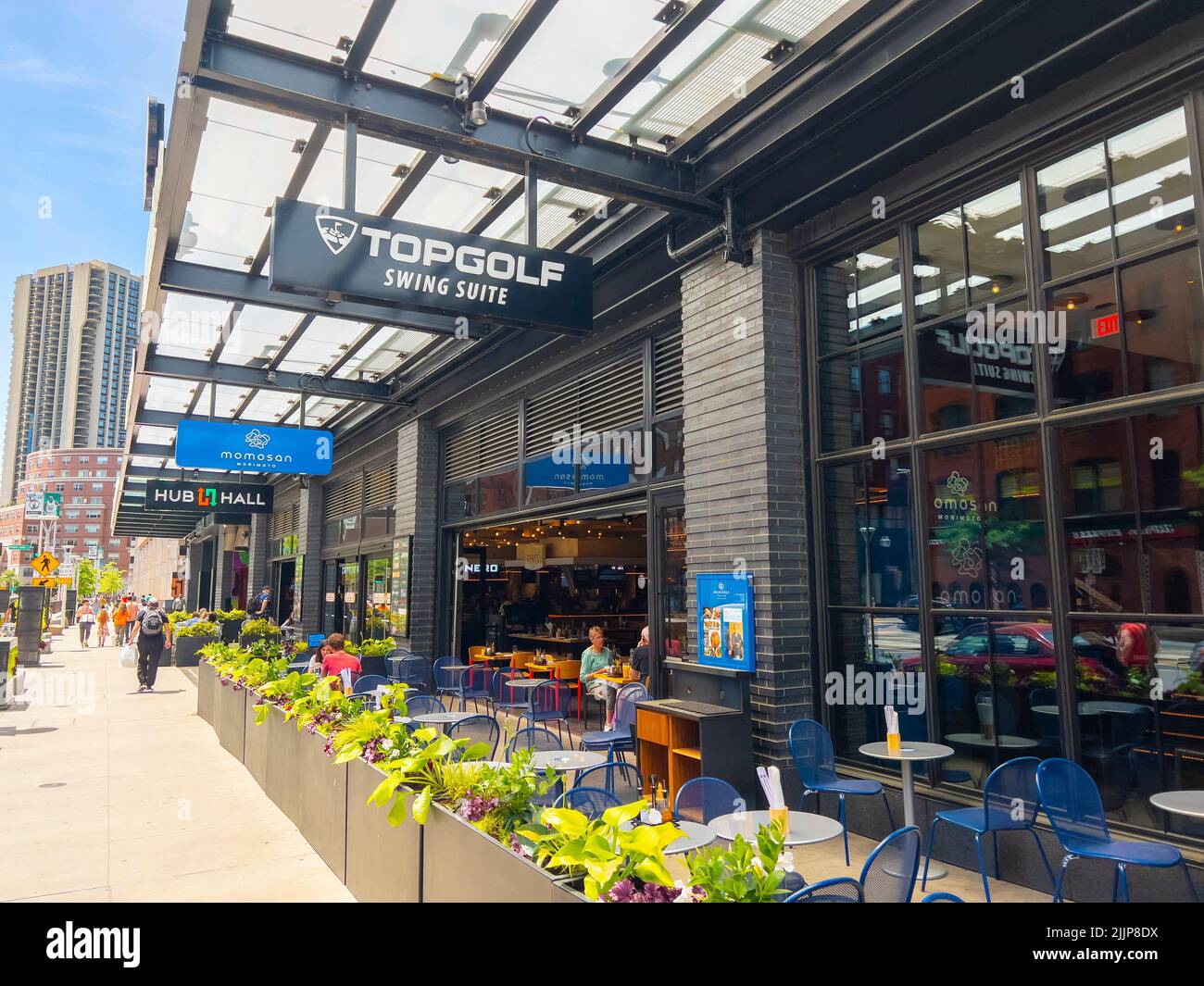 Open space restaurant at Hub on Causeway at North Station in historic ...