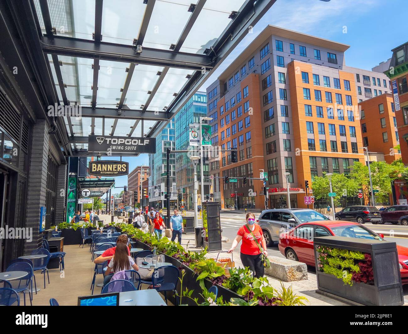 Open space restaurant at Hub on Causeway at North Station in historic ...