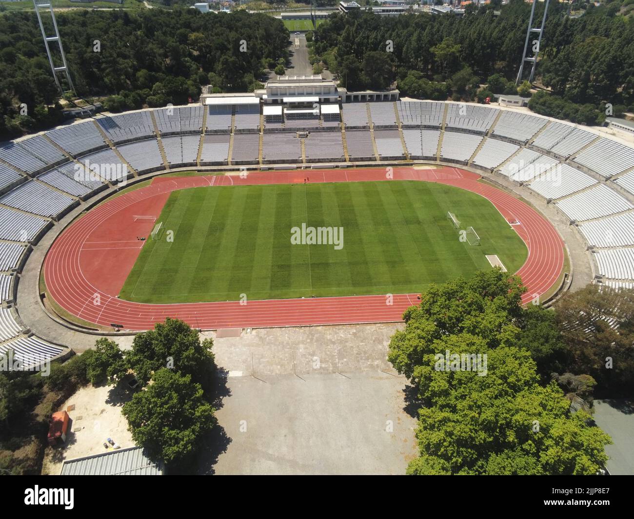 Aerial view of the The National Stadium of Jamor, is a multi-purpose ...